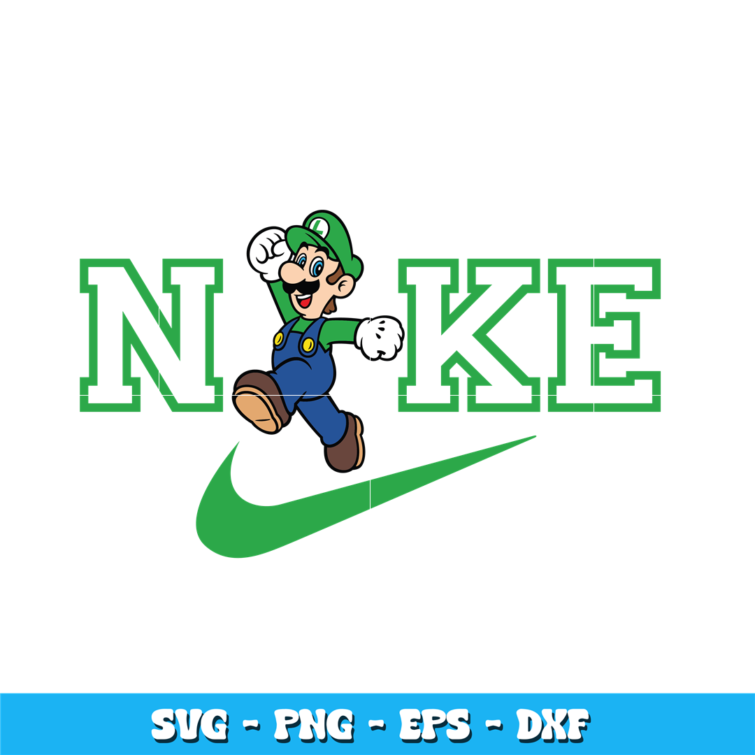 Nike x Mario brother Svg, Super Mario svg, Logo Brand svg, N | Inspire ...