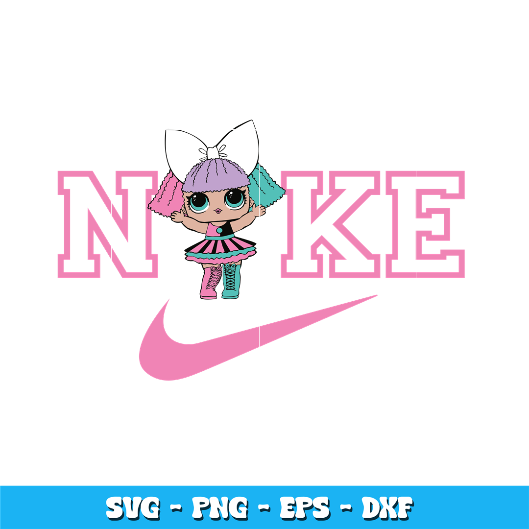 Swoosh Doll Coloring Svg, Dolls svg, Logo Brand svg, Nike sv | Inspire ...