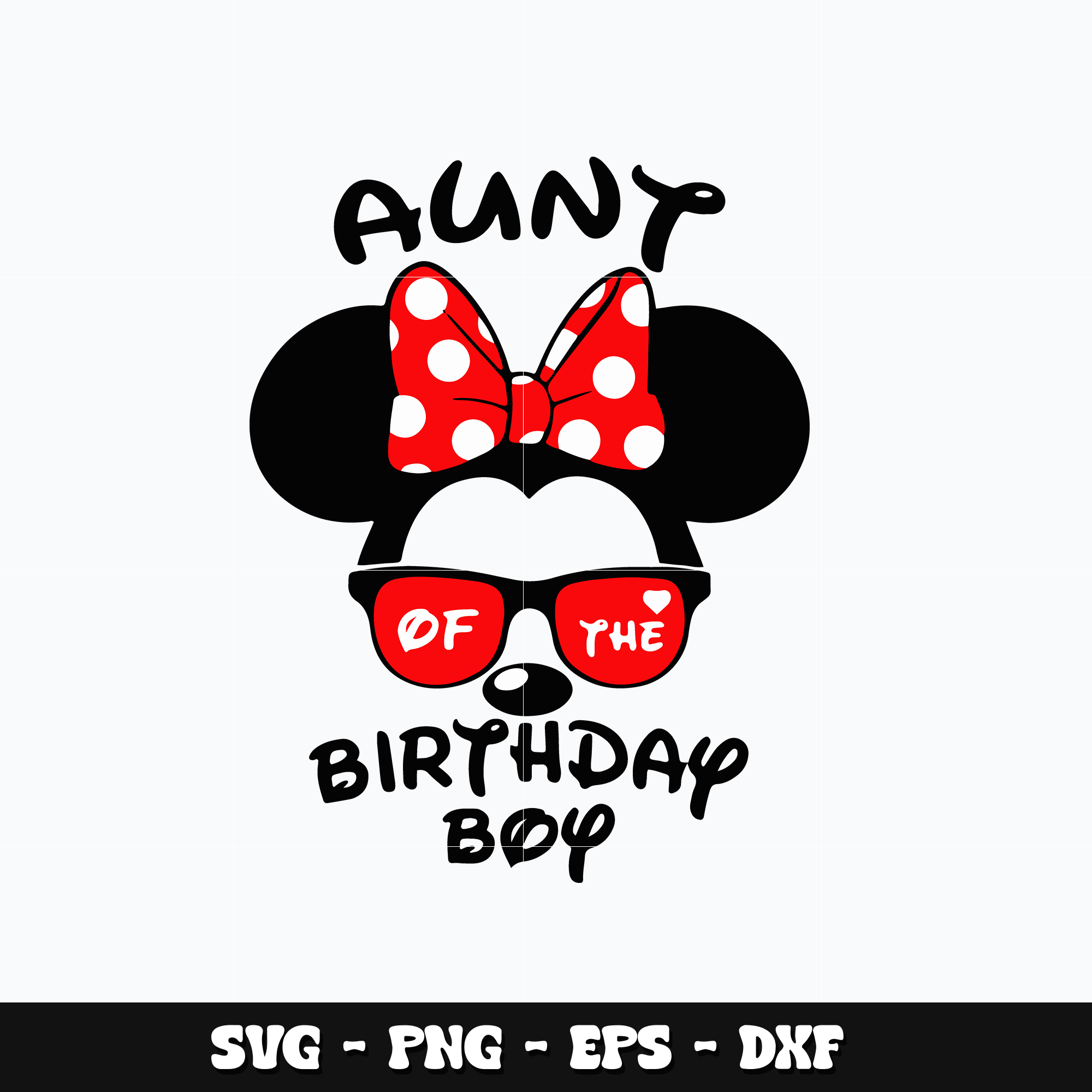 Minnie head aunt birthday boy Svg, Mickey svg, Disney svg, S | Inspire ...