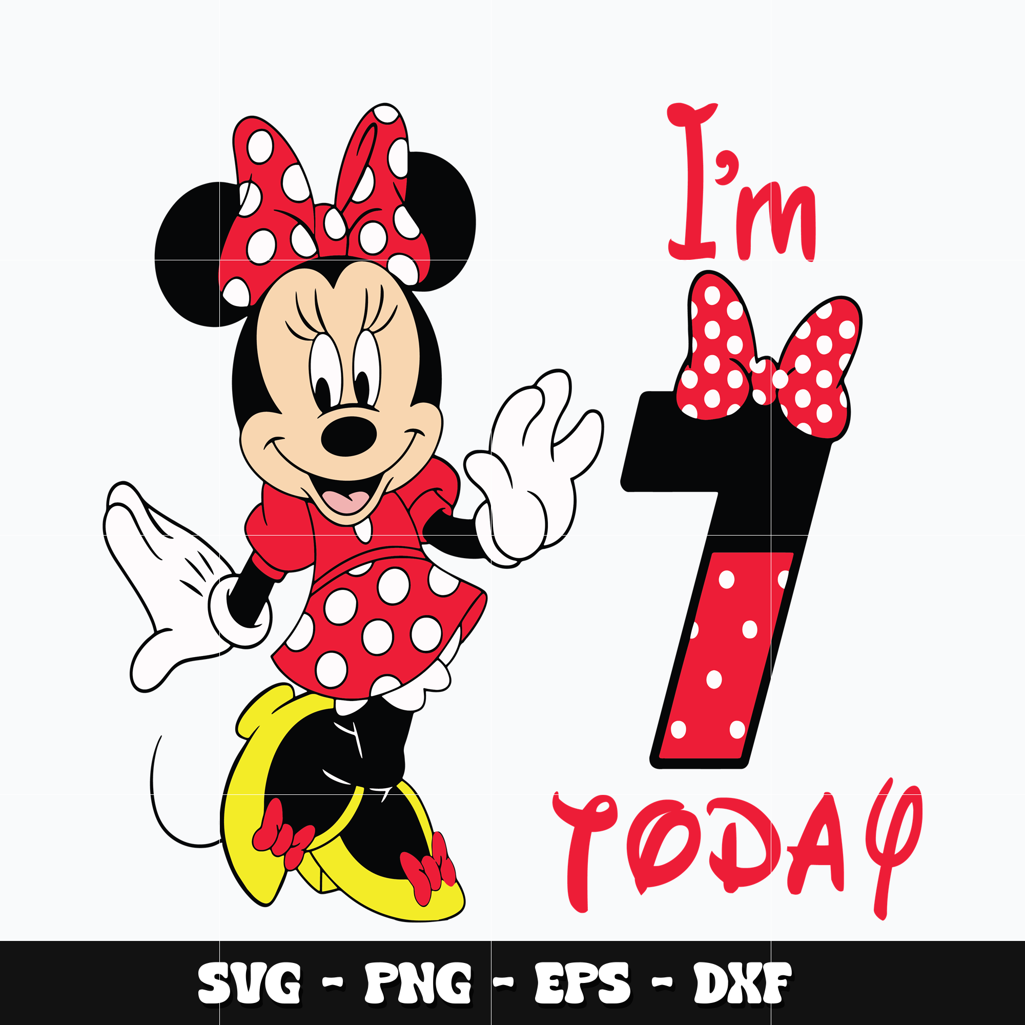Minnie Im 7th today Svg, Mickey svg, Disney svg, Svg design, - Inspire ...