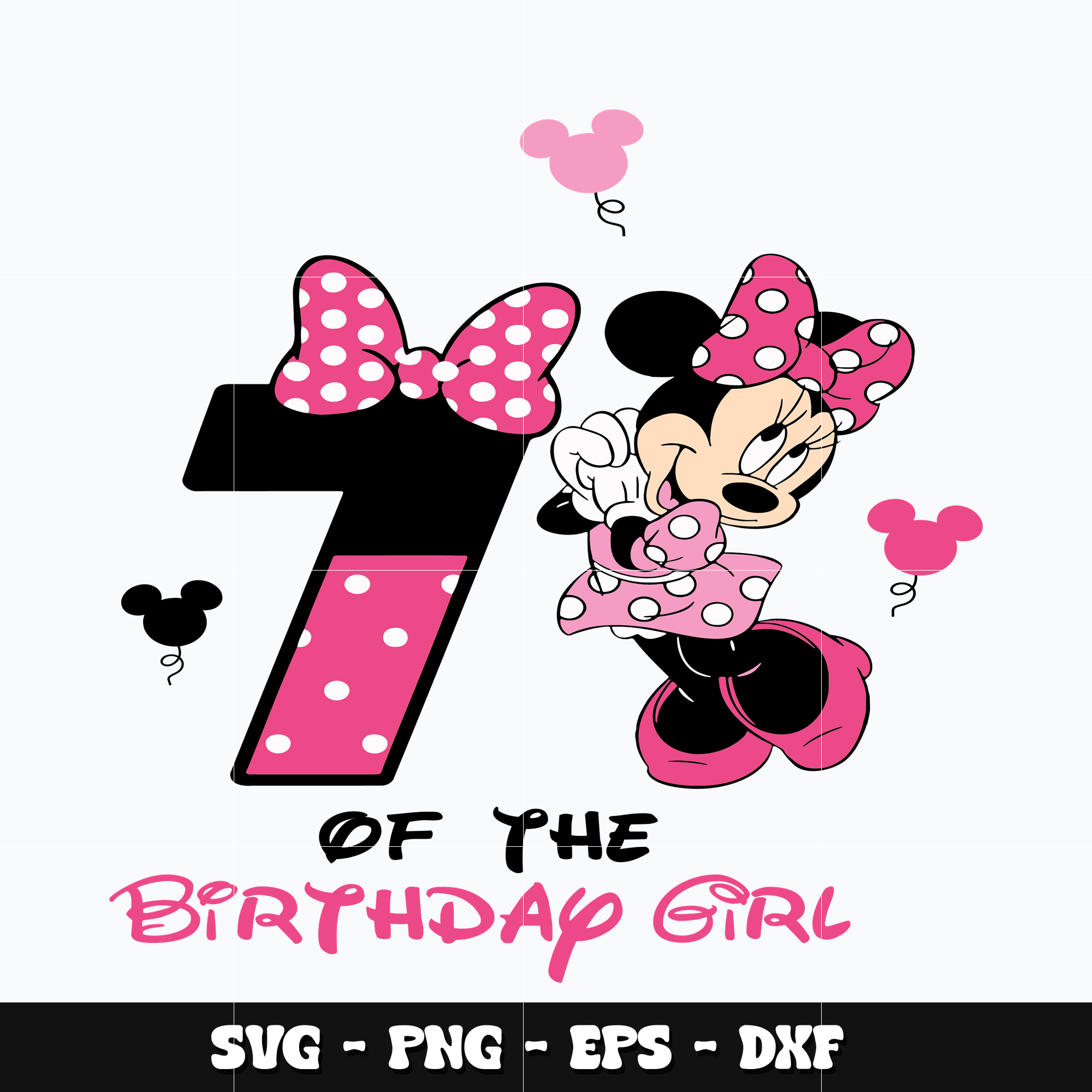Minnie mouse 7th birthday of the girl Svg, Mickey svg, Disne | Inspire ...