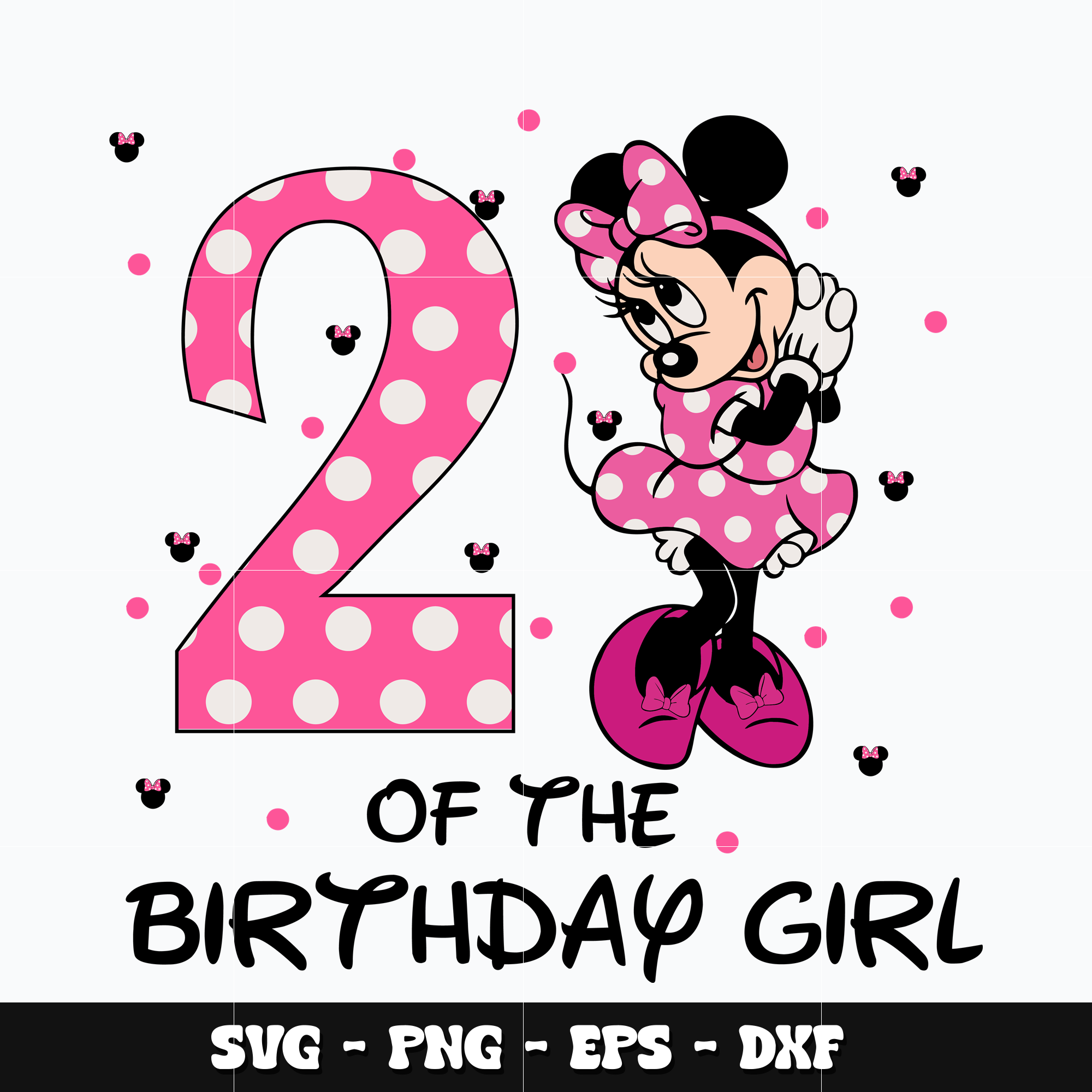 Minnie pink 2st birthday of the girl Svg, Mickey svg, Disney | Inspire ...