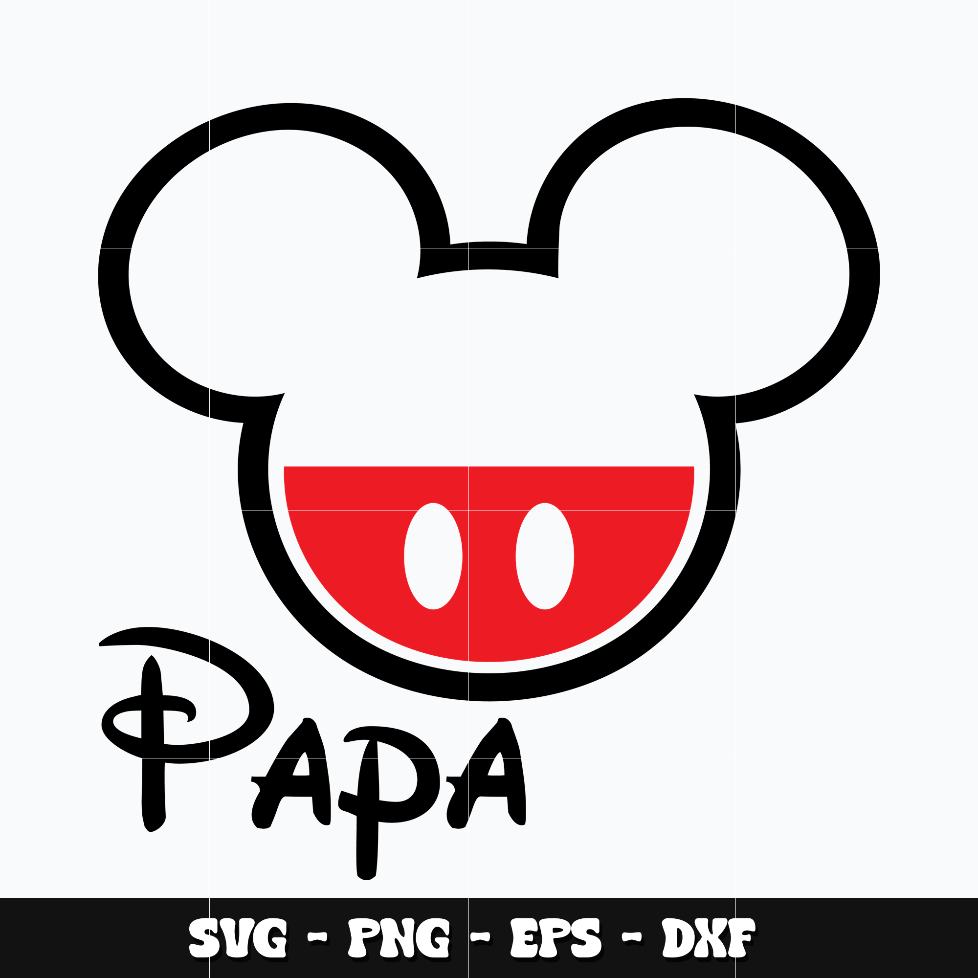 Mickey mouse head papa Svg, Mickey svg, Disney svg, Svg desi - Inspire ...