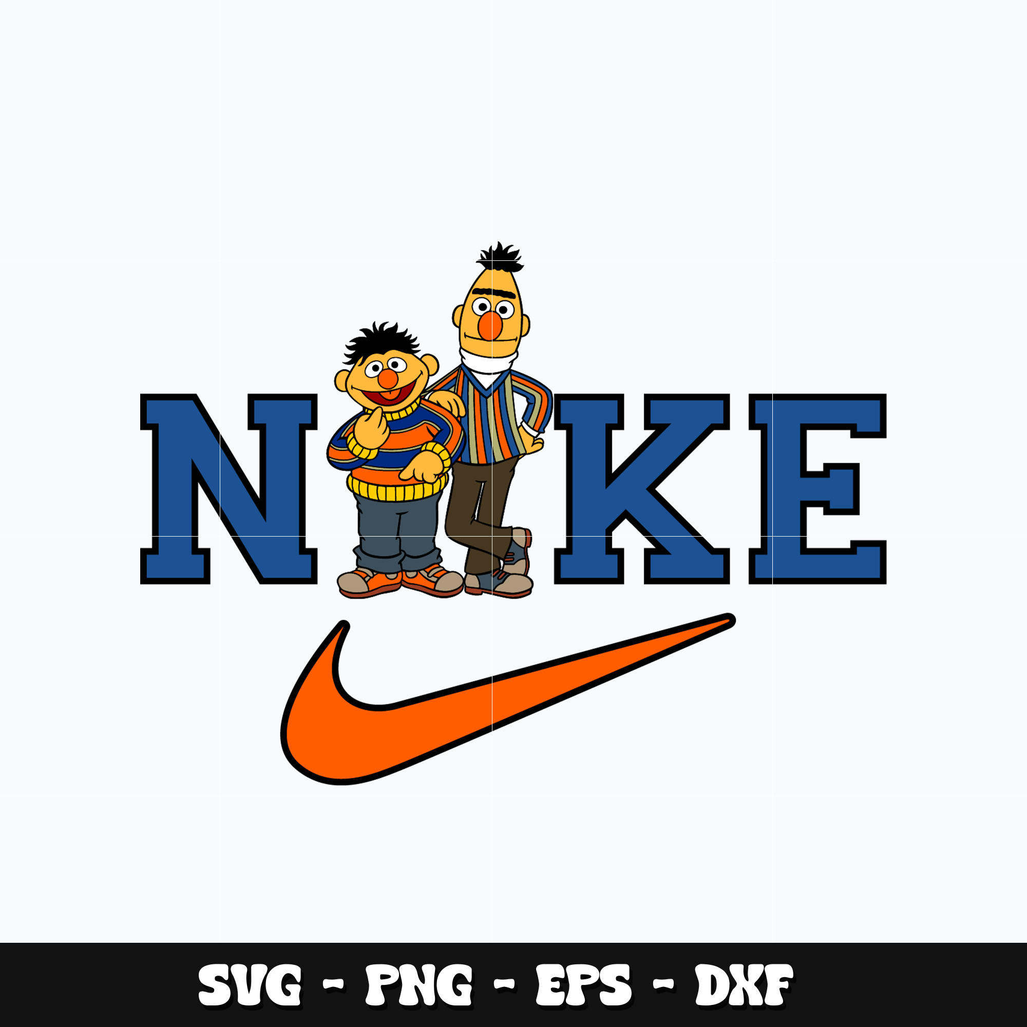 Nike Ernie And Bert Svg, Sesame Street svg, Nike logo svg, S | Inspire ...