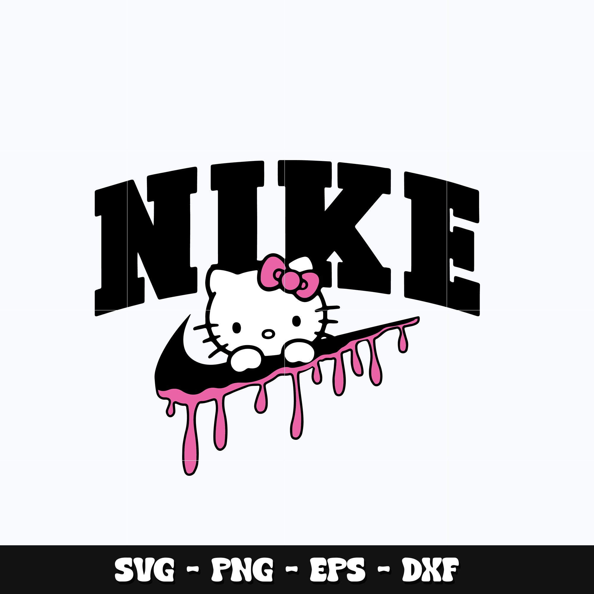 Swoosh x Hello Kitty Svg, Hello Kitty svg, Nike logo svg, Sv - Inspire ...