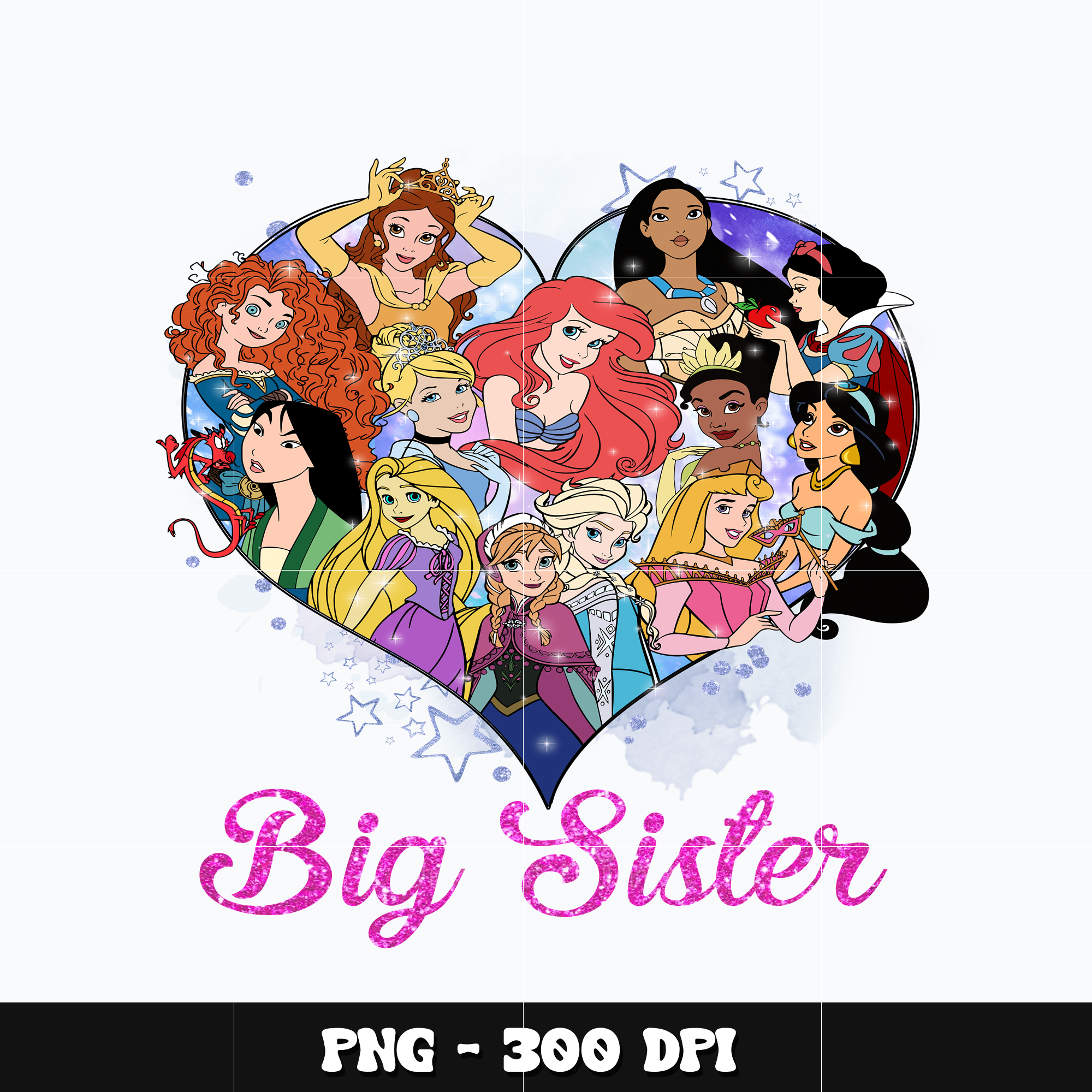 Disney Princess big sister Png, Disney princess Png, Disney - Inspire ...