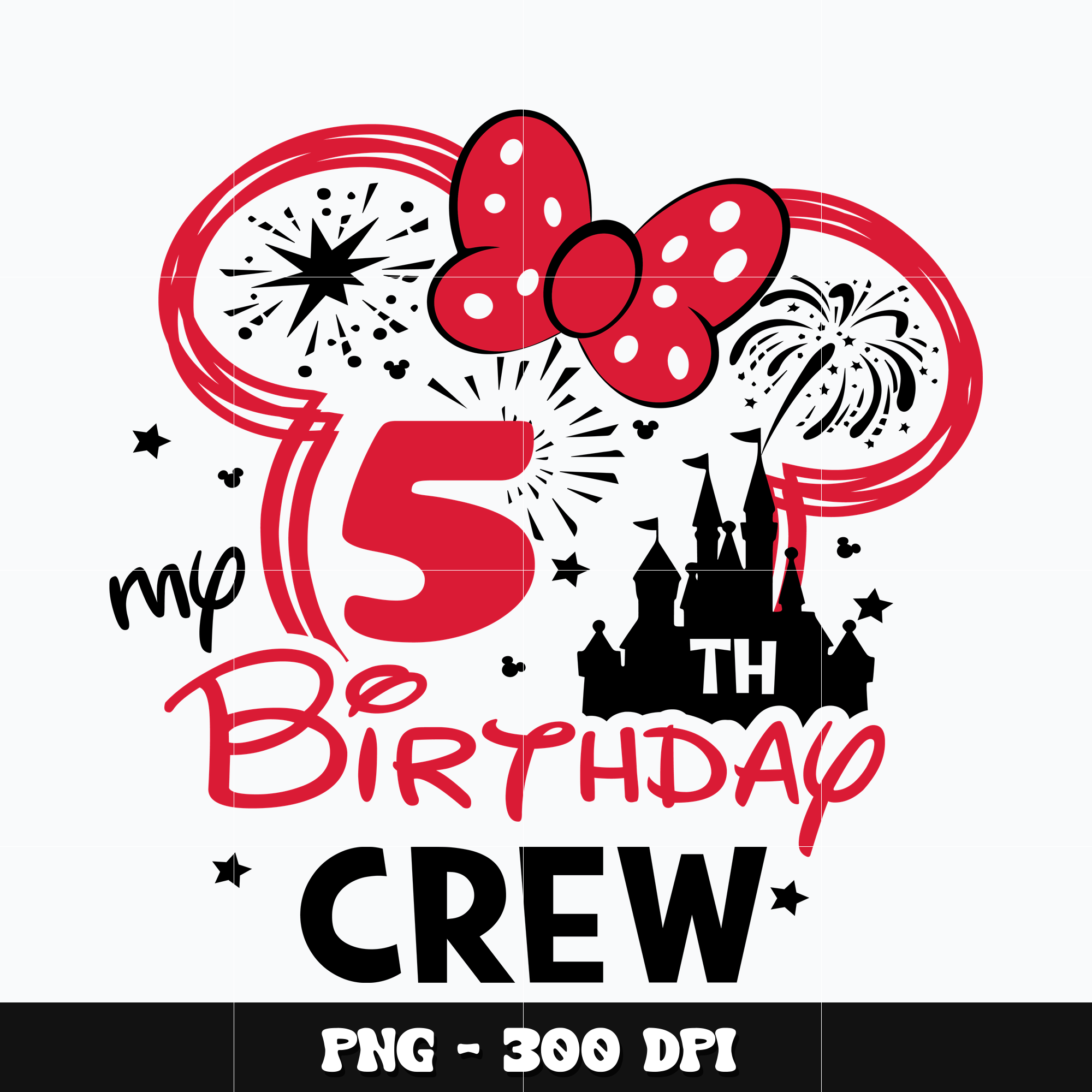 Minnie birthday crew Png, Mickey Png, Disney Png, Digital fi - Inspire Uplift