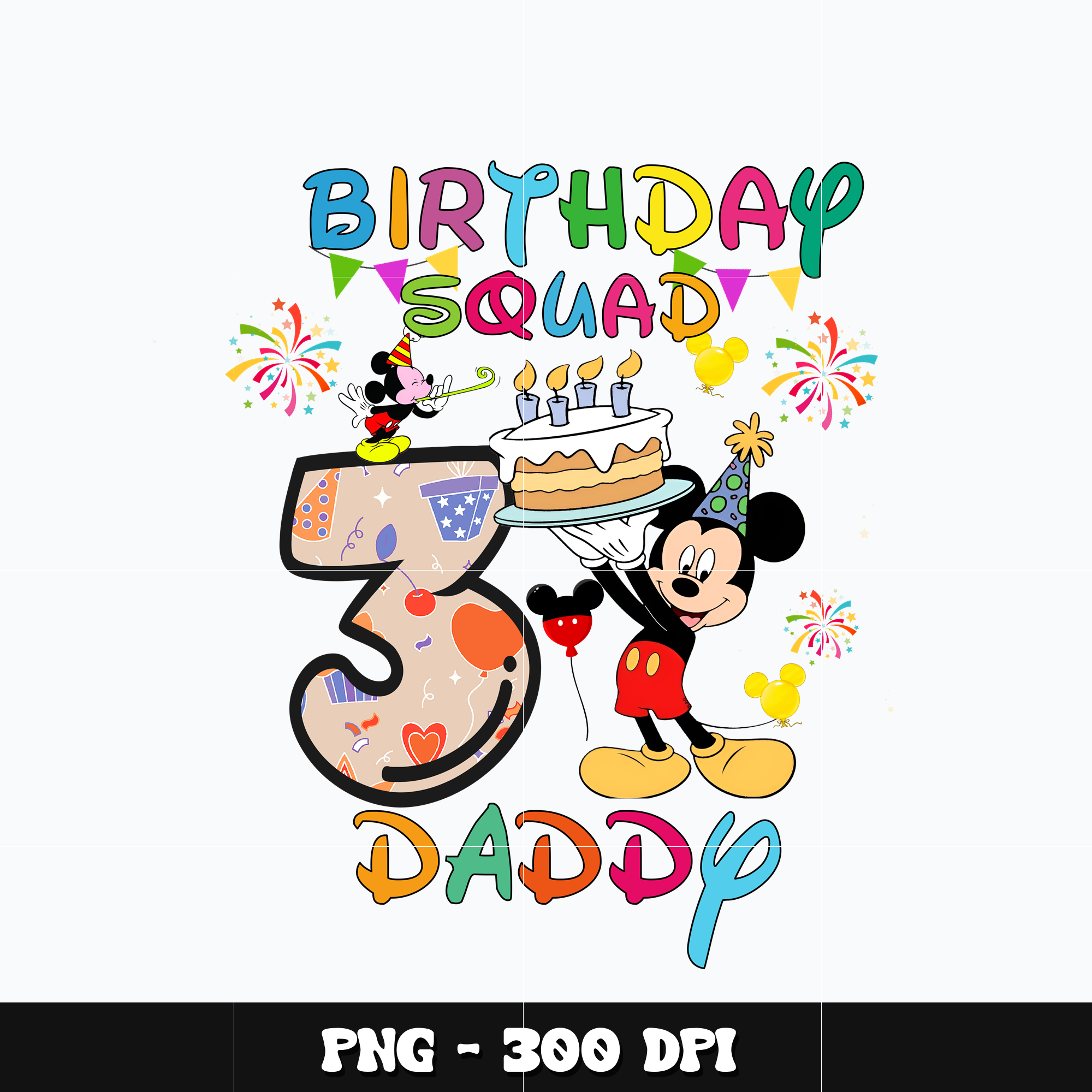 Mickey birthday squad daddy Png, Mickey Png, Disney Png, Dig | Inspire ...