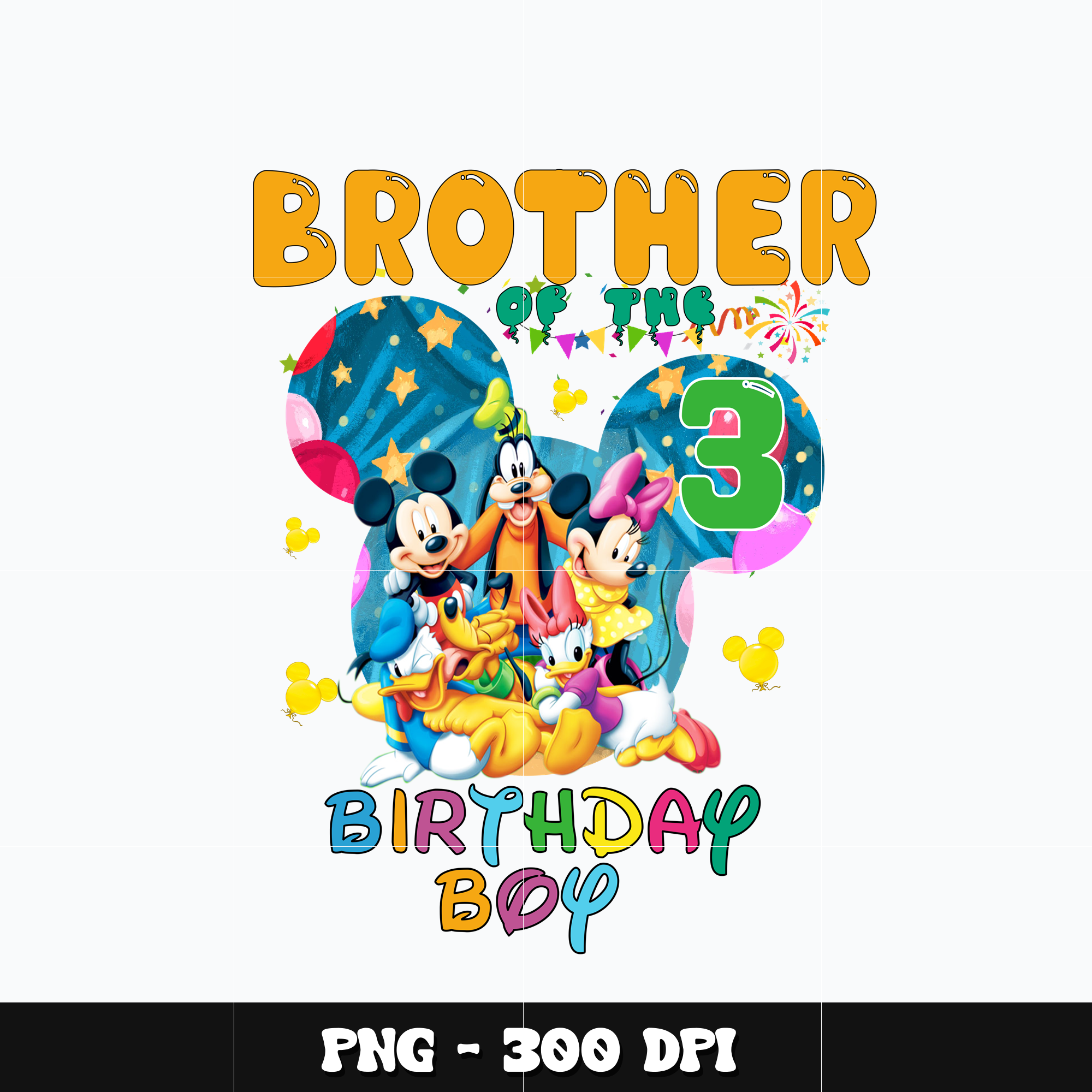 Mickey mouse brother birthday boy Png, Mickey Png, Disney Pn - Inspire ...