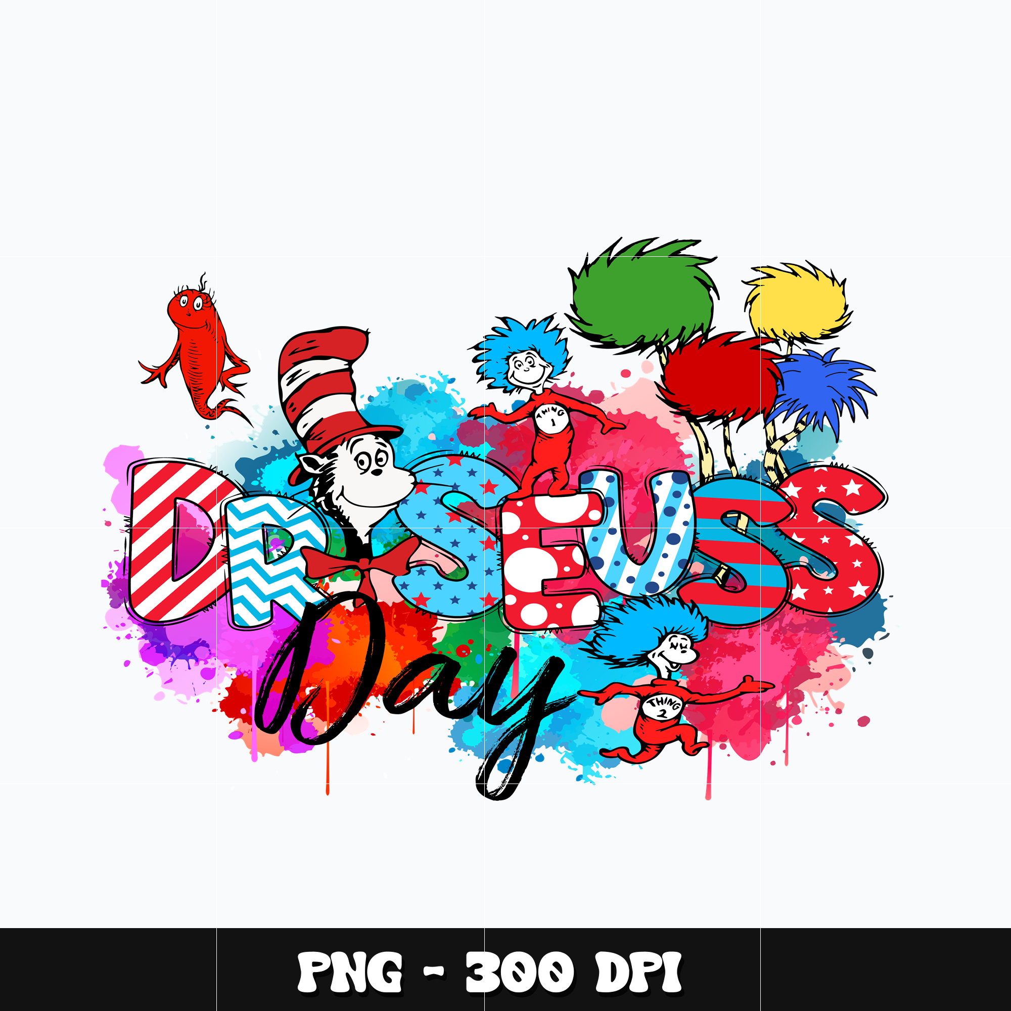 Dr seuss color day Png, Dr seuss Png, Dr seuss cartoon Png, - Inspire ...