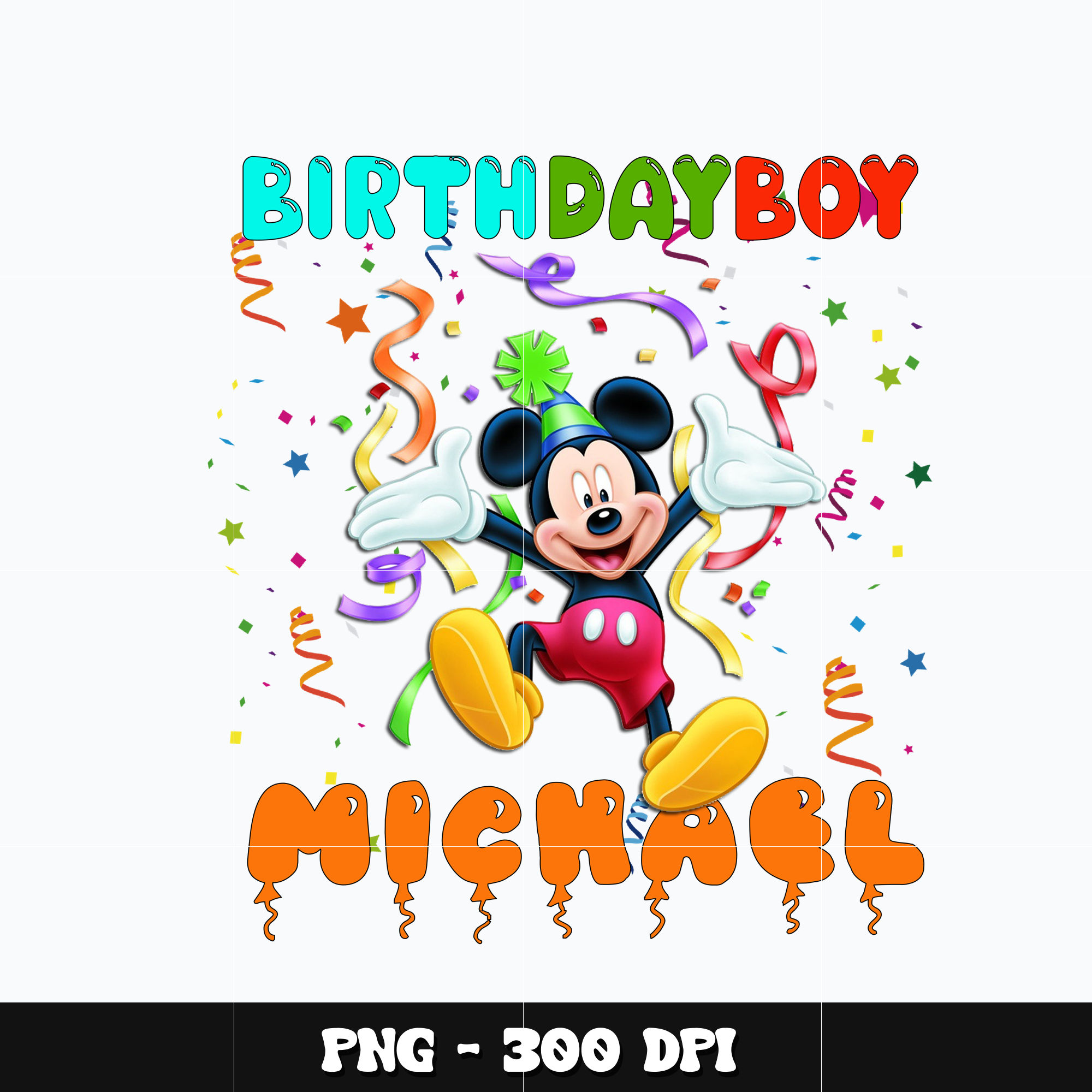 Mickey birthday boy custom Png, Mickey Png, Birthday Png, Di | Inspire ...