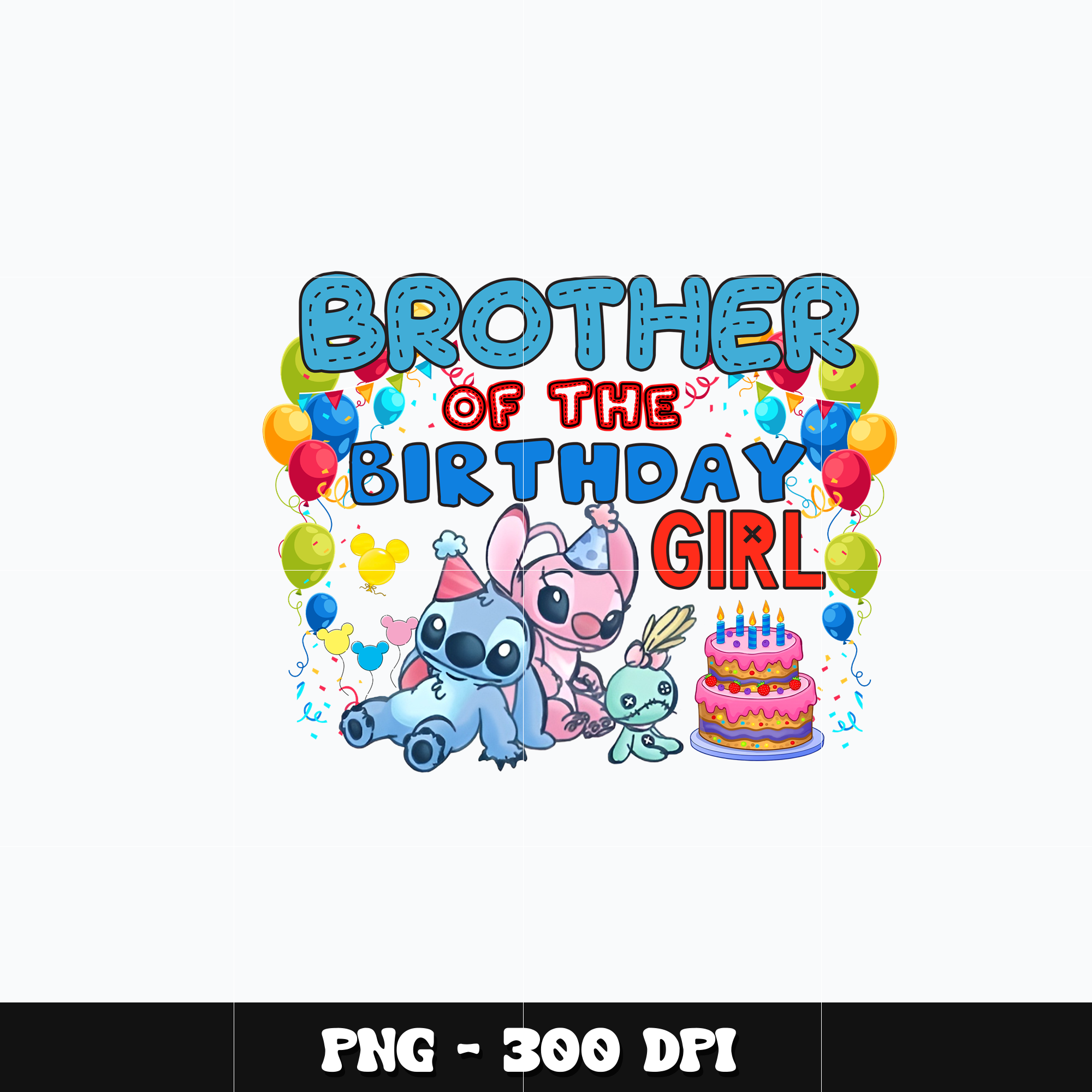 Stitch brother of the birthday girl Png, Stitch Png, Disney | Inspire ...