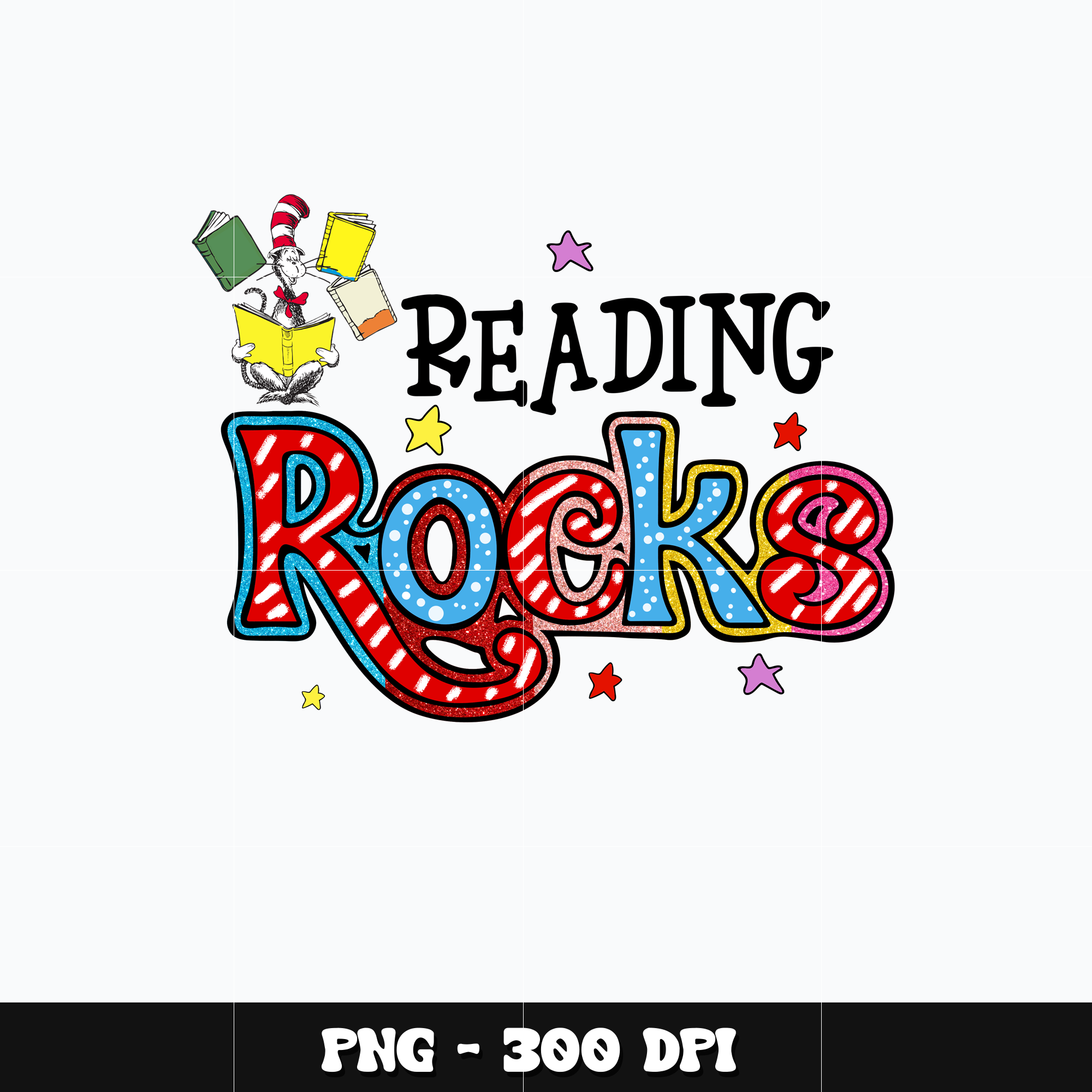 Dr seuss reading rocks Png, Dr seuss Png, Digital file png, - Inspire ...