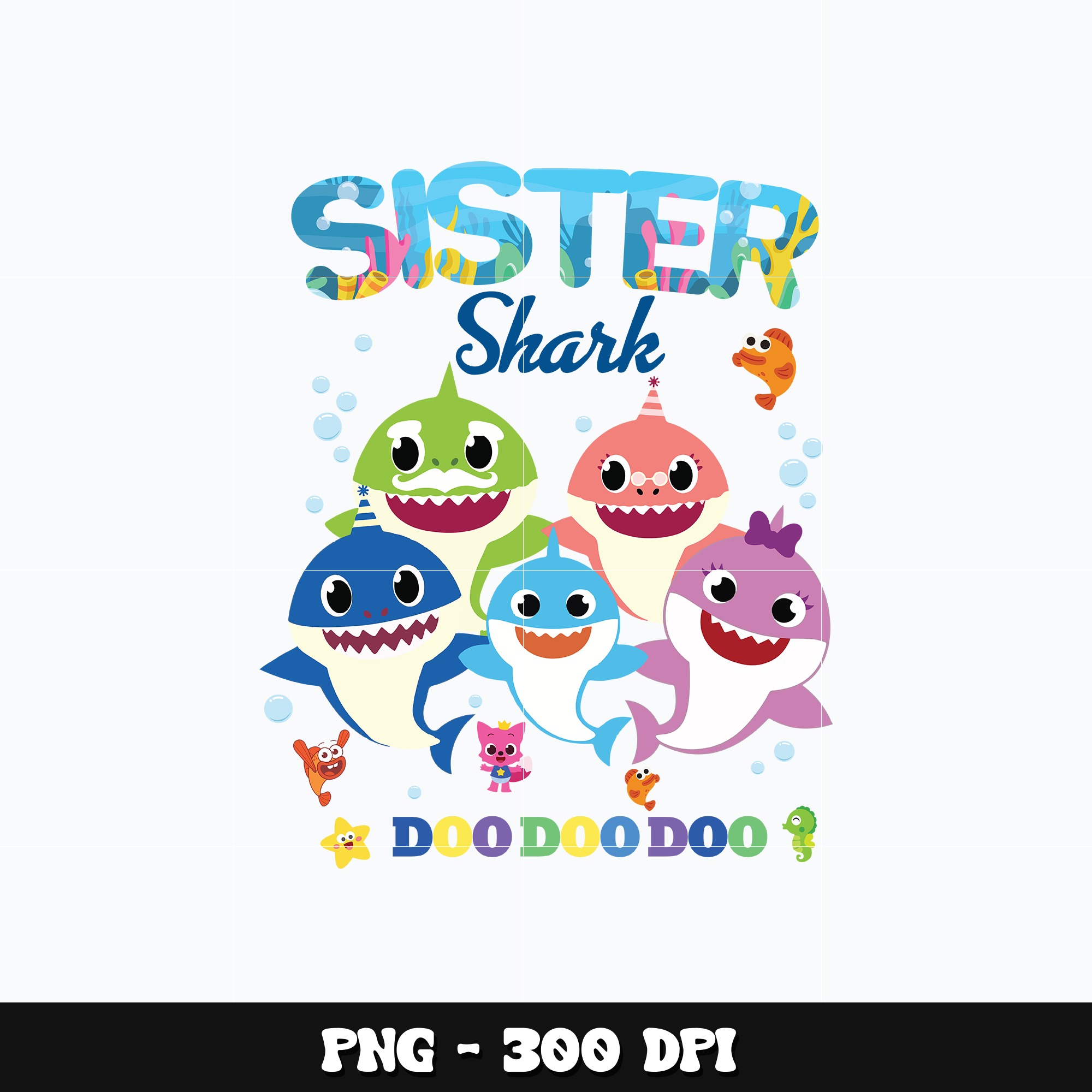 Birthday sister shark dododo Png, Birthday Png, Baby Shark P | Inspire ...