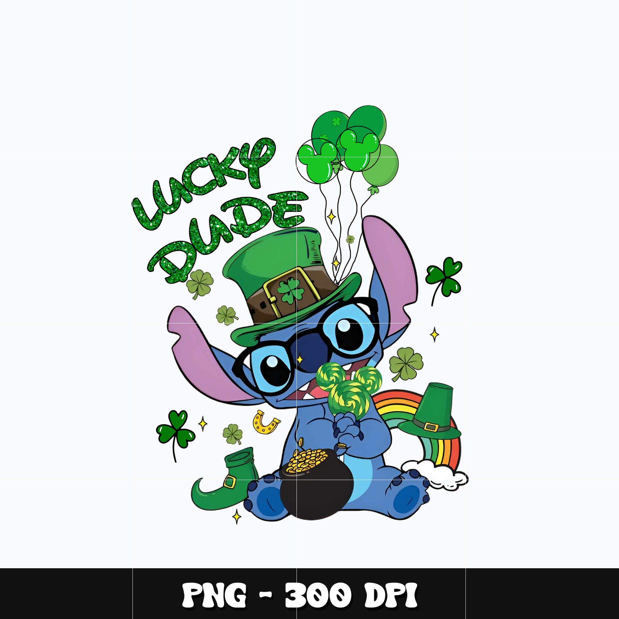Stitch lucky dude patrick's day Png, Stitch Png, Disney Png, - Inspire ...