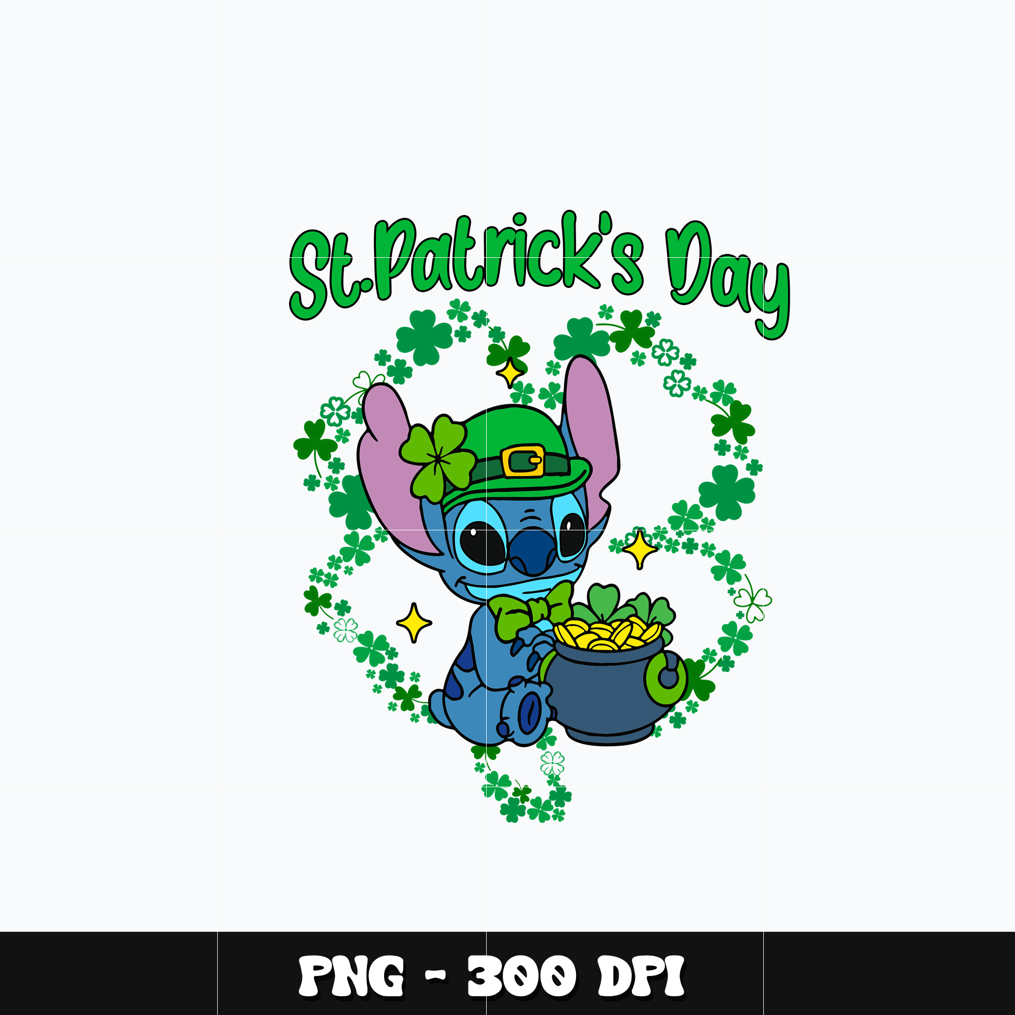 Stitch st. patrick's day Png, Stitch Png, Disney Png, cartoo - Inspire ...