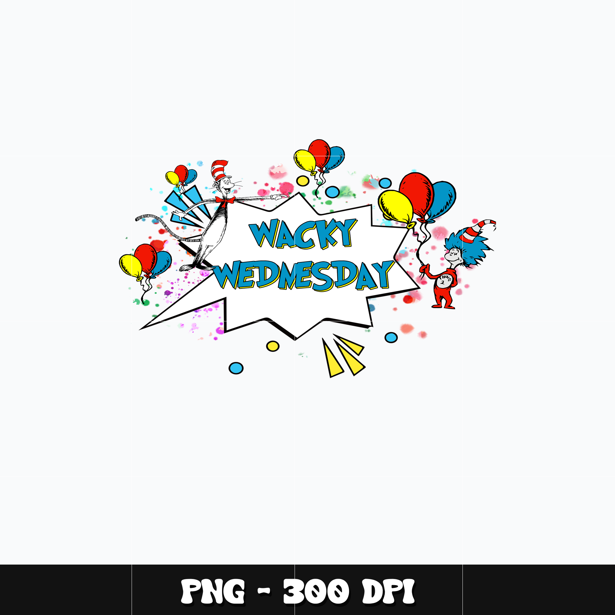 Dr seuss wacky wednesday Png, Dr seuss Png, Digital file png | Inspire ...