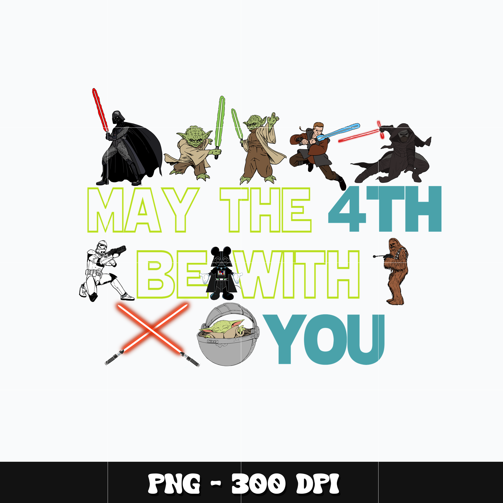 Star wars Yoda may the 4th Png, Star wars Png, Digital file | Inspire ...