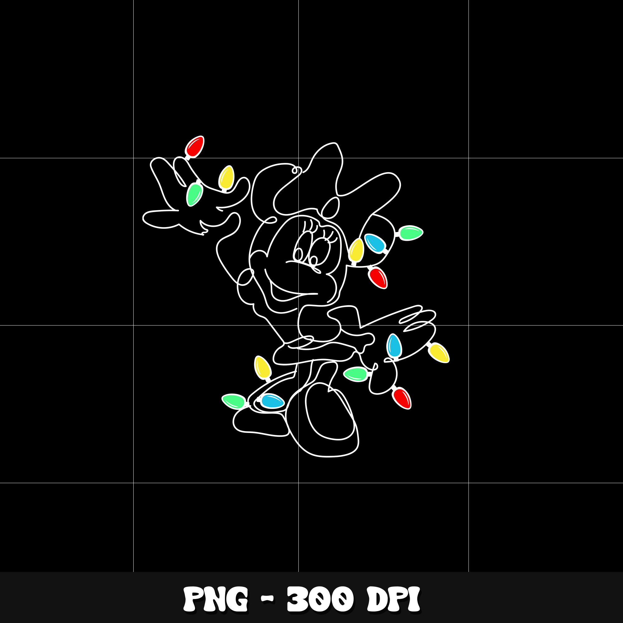 Minnie disney mouse white line Png, Mickey Png, Digital file - Inspire ...