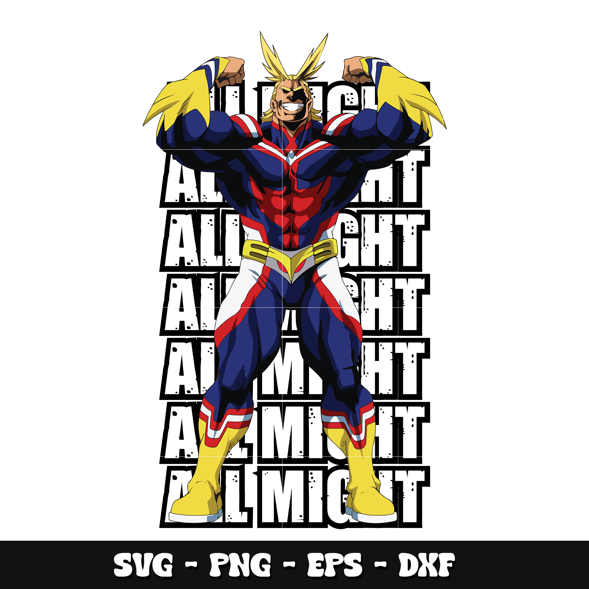 All Might svg, My hero academia anime svg - Inspire Uplift