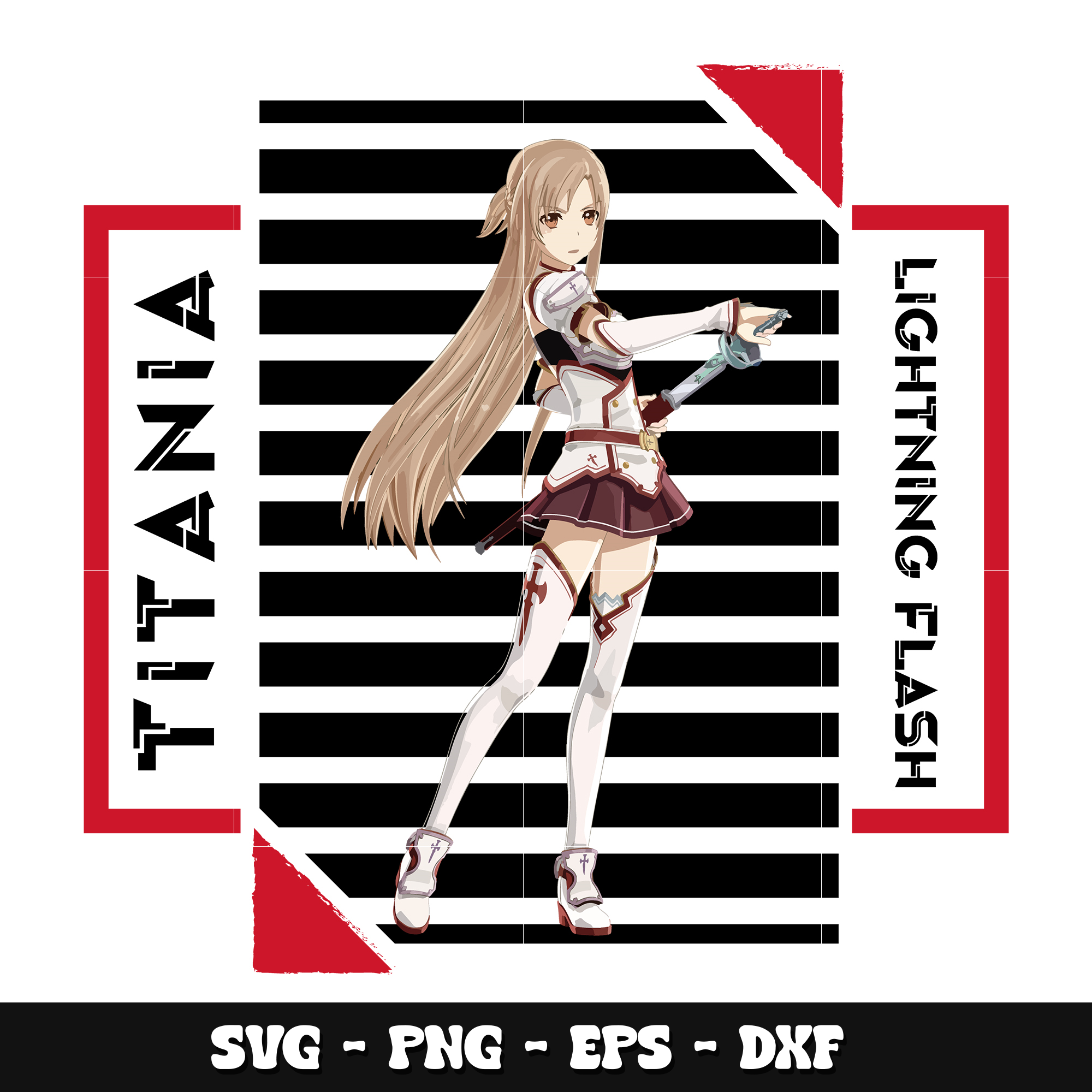 Asuna svg, Sword Art Online svg | Inspire Uplift