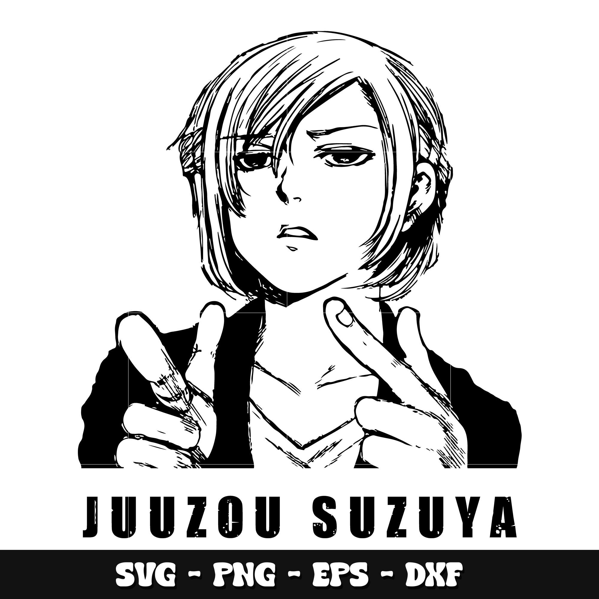 Juuzou Suzuya black white svg, Tokyo ghoul svg | Inspire Uplift