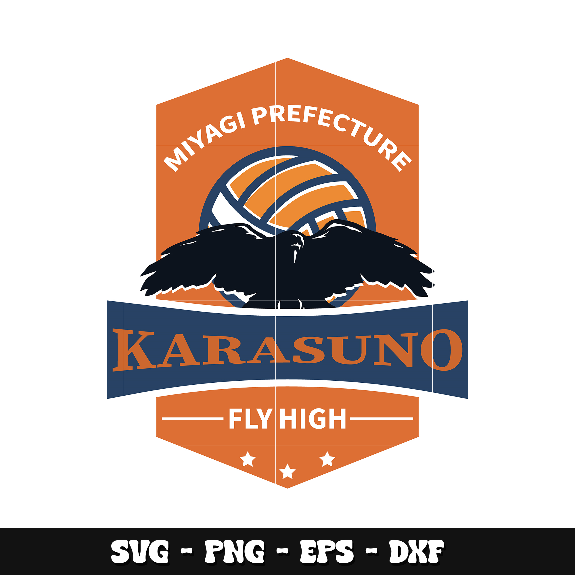 Karasuno High Volleyball logo svg, Haikyuu anime svg - Inspire Uplift