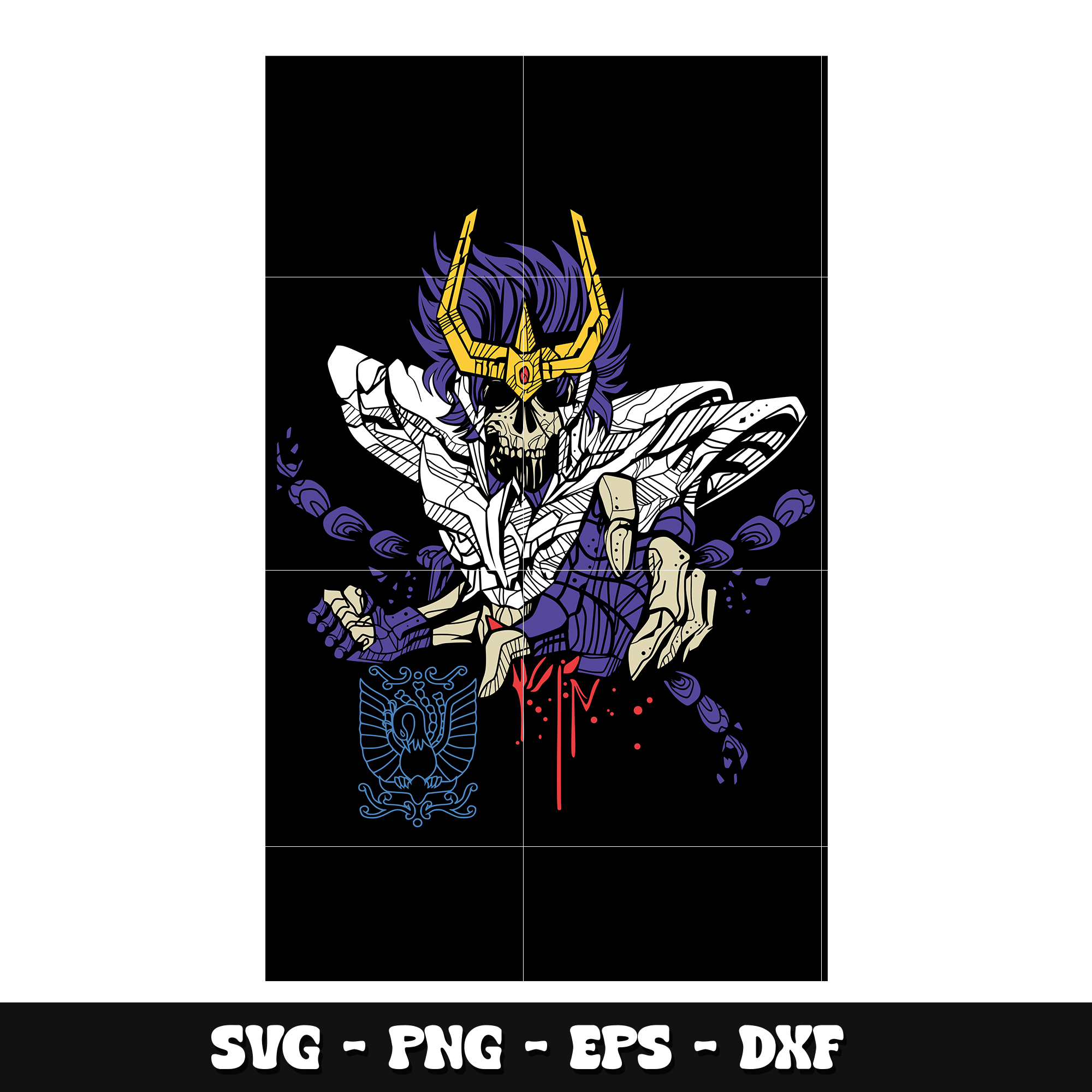 Phoenix Ikki skeleton svg, Saint Seiya anime svg | Inspire Uplift