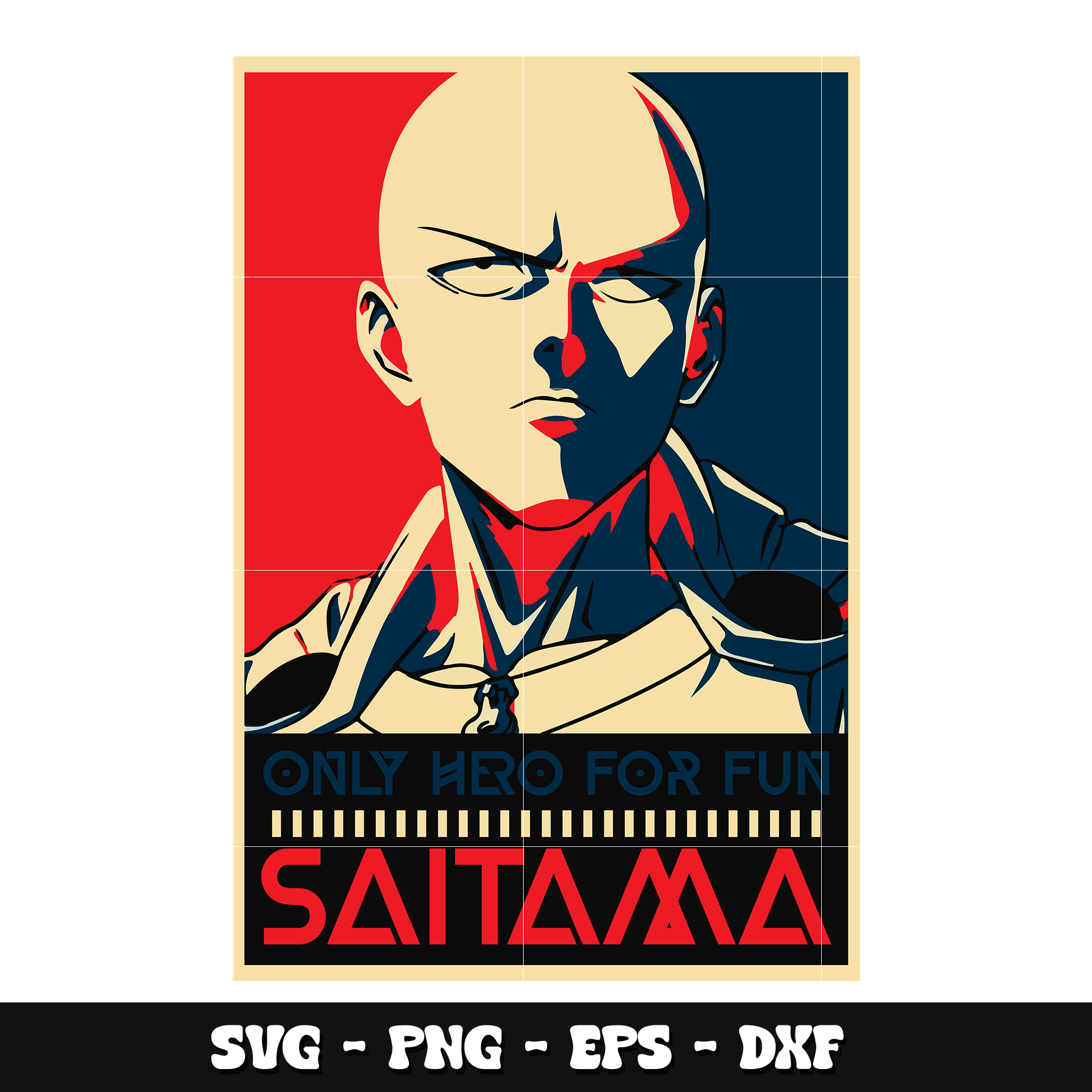 Saitama face design svg, One punch man svg | Inspire Uplift