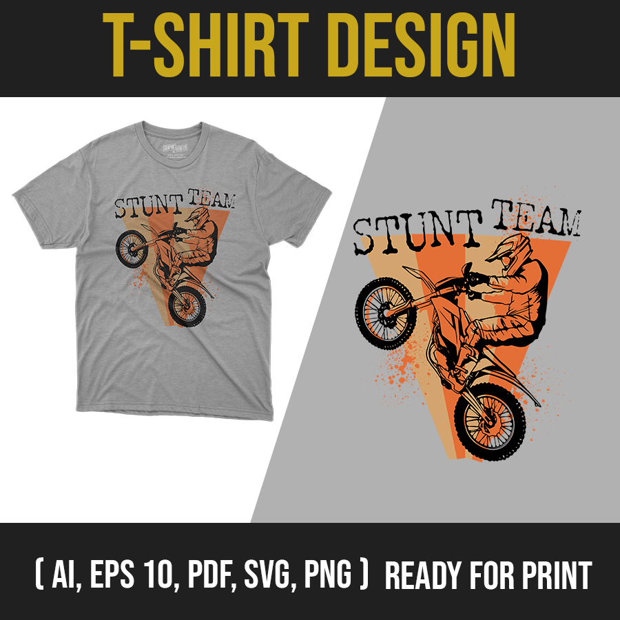 Stunt Team Bike Graphic for T Shirt (Vector File) - Inspire Uplift
