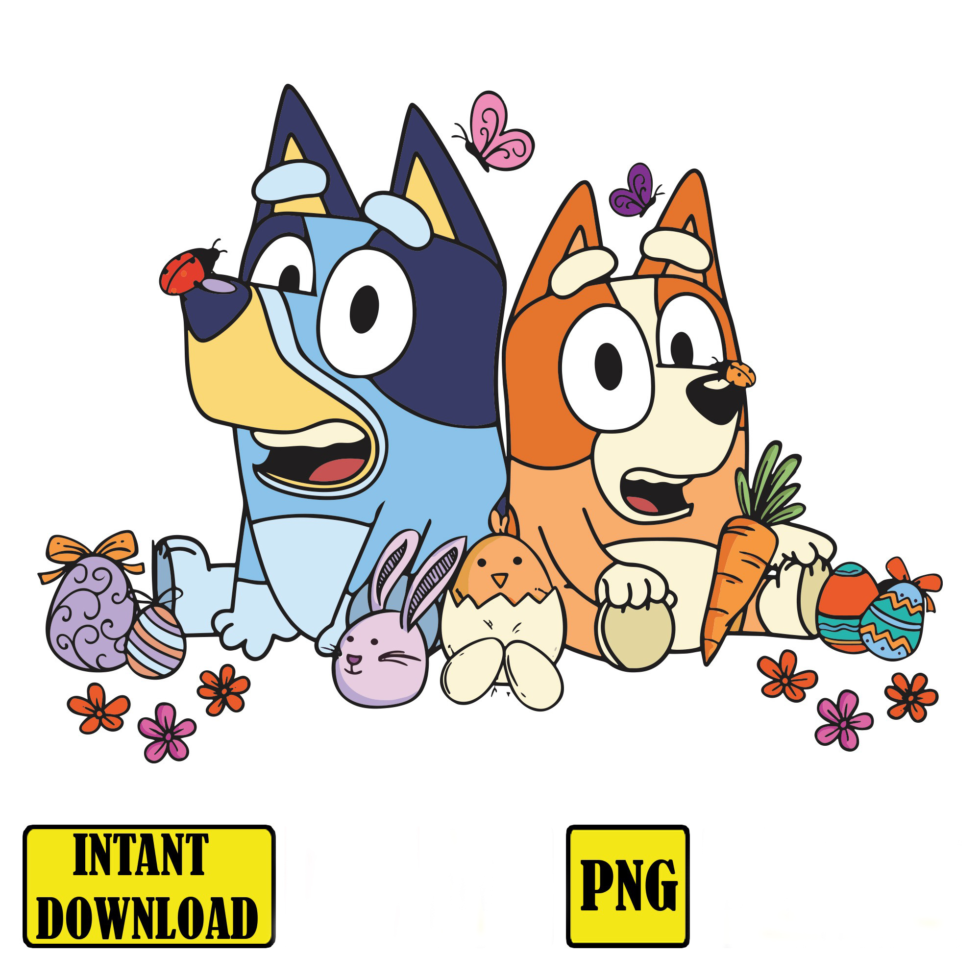 Bluey PNG, Bluey Easter PNG, Aussie Heeler Print, Cute Easte - Inspire ...