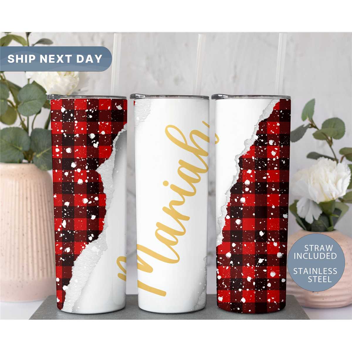 Personalized Christmas Tumbler, Custom Name Christmas Tumble | Inspire ...