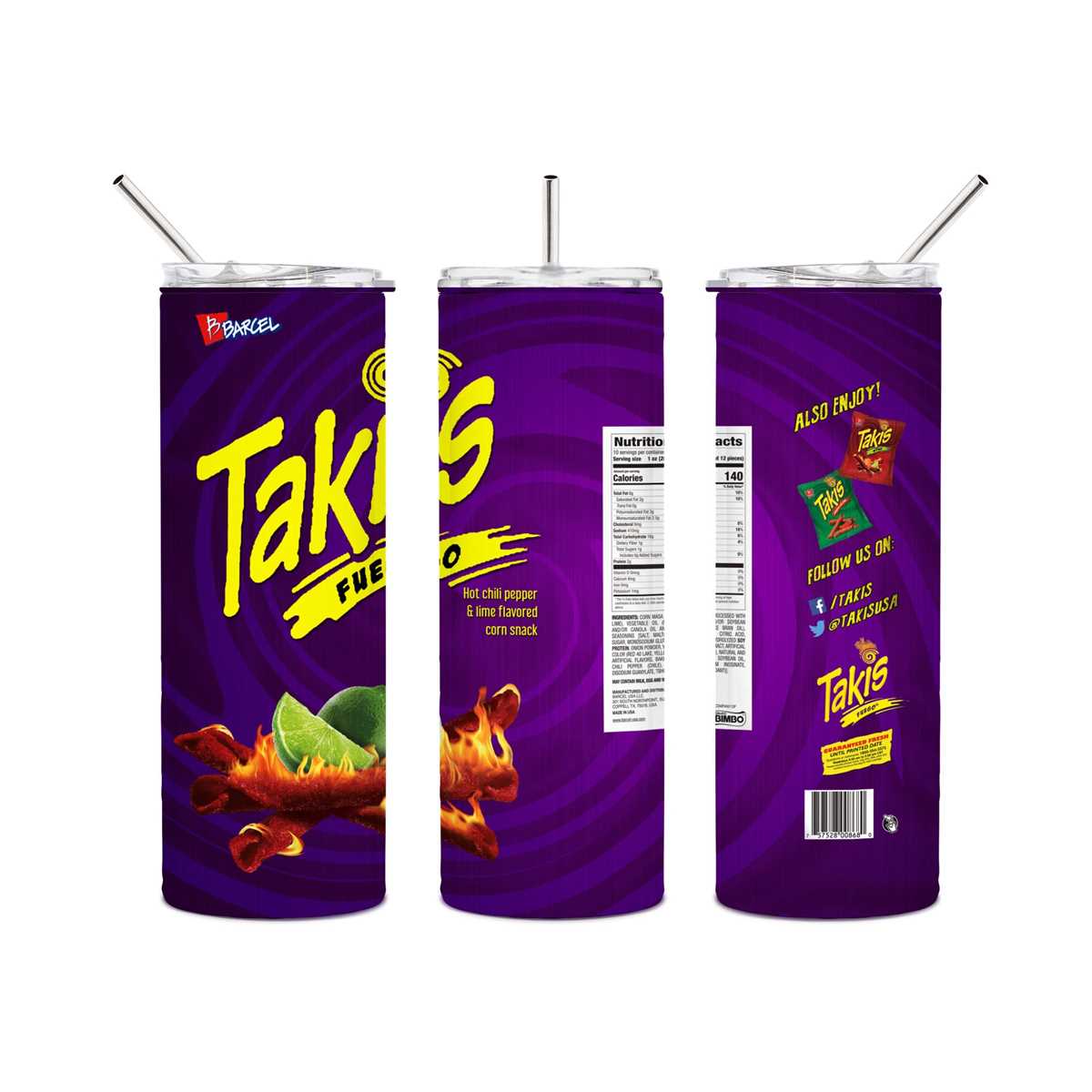 Takis Purple Crisps / Chips 20oz Hot and Cold Tumbler with L | Inspire ...