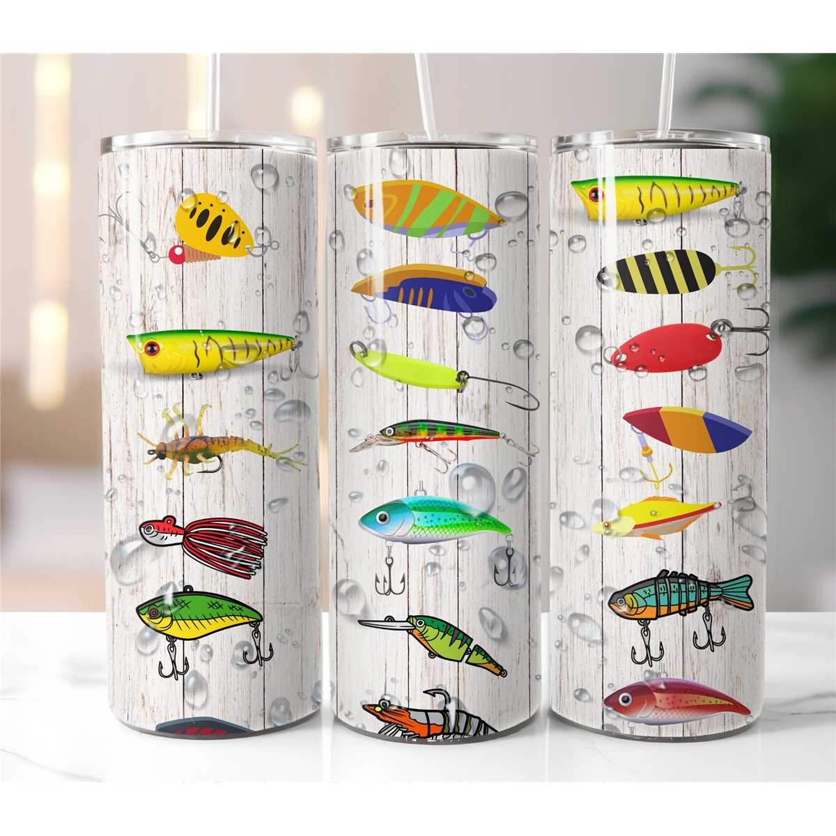 Fishing Lure Tumbler Sublimation Transfer Ready To Press F | Inspire Uplift