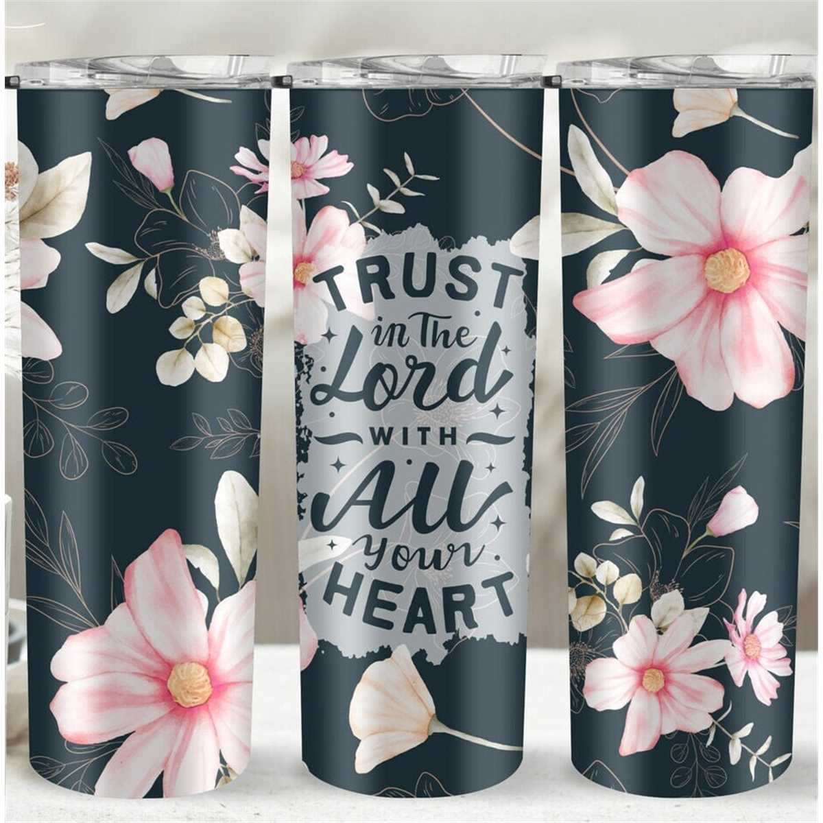 Bible Verse Christian Tumbler Floral Bible Affirmations Tumb | Inspire ...