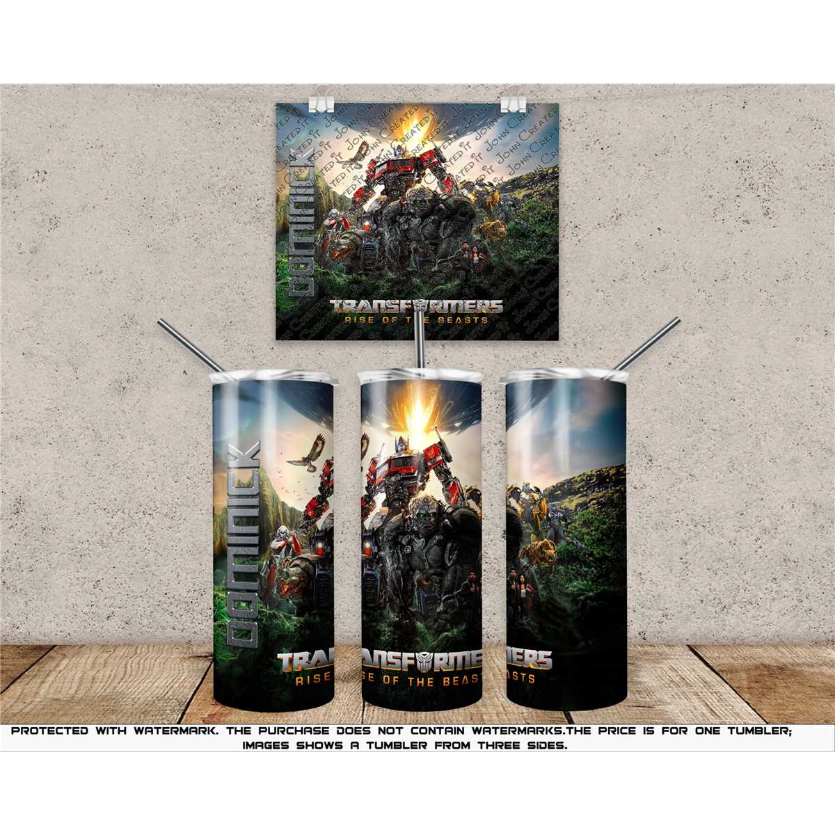 Transformers Rise of the Beasts Tumbler with Personalized To | Inspire ...