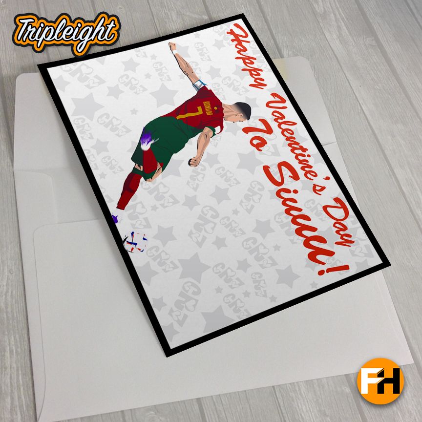 Ronaldo Valentine Card, Soccer Legend Printable, Cristiano R | Inspire ...
