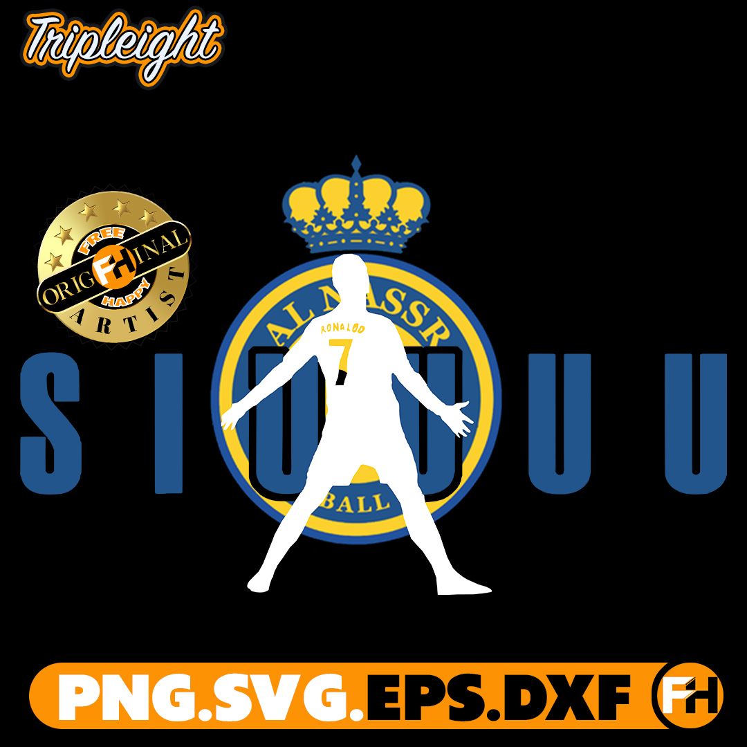 Cristiano Ronaldo Siuuuu Al-Nassr FC Silhouette PNG SVG Down | Inspire ...