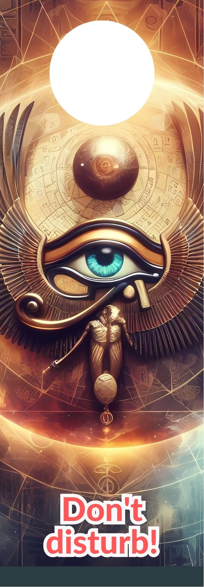Digital Door Hanger with Ra's Eye Theme and 'Do Not Disturb' - Inspire ...