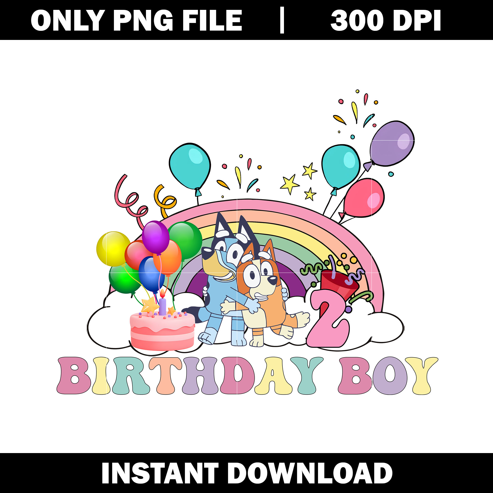 Bluey Birthday Boy Png, bluey cartoon png, logo file png, ca | Inspire ...