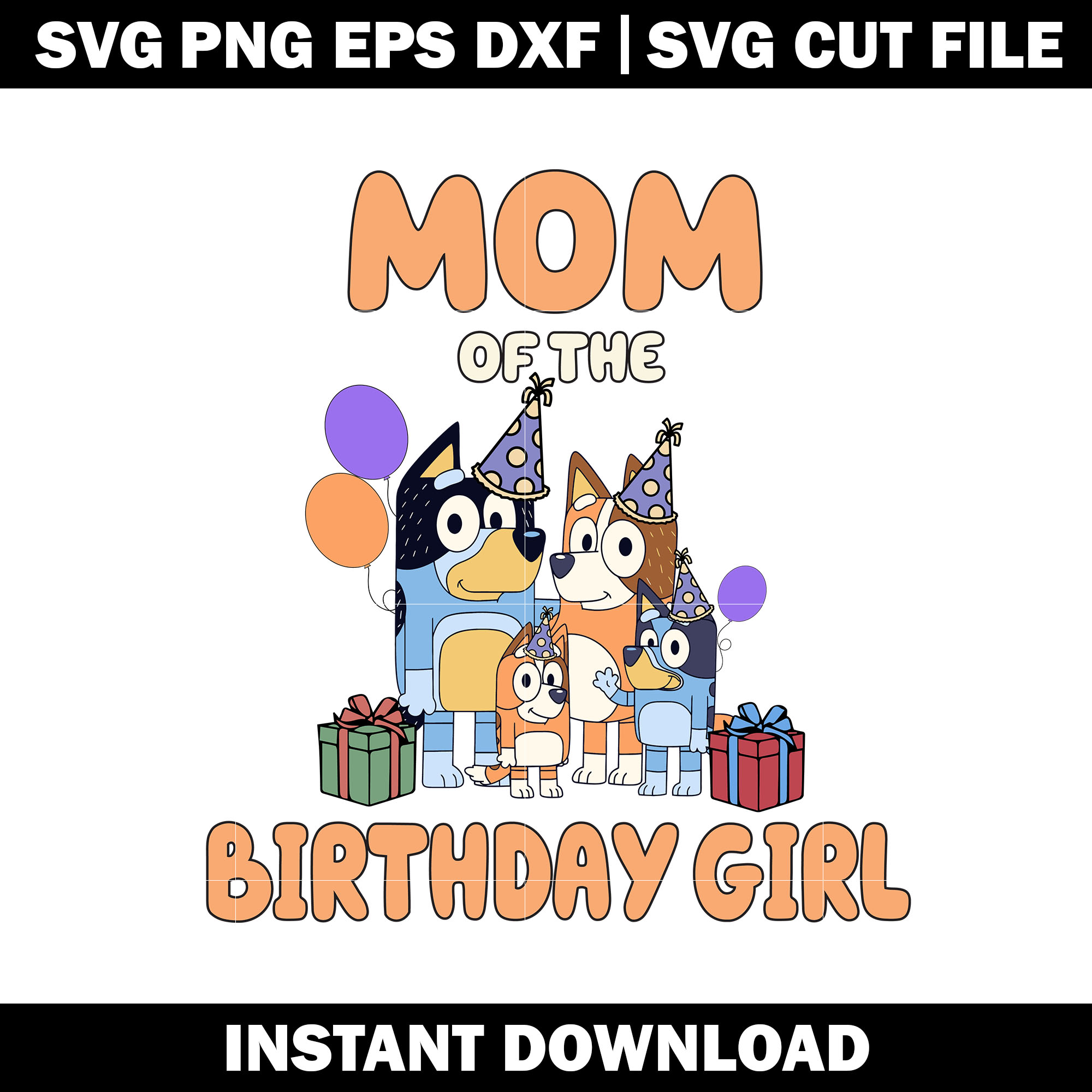 Bluey mom Birthday svg, bluey cartoon svg, logo file svg, ca | Inspire ...