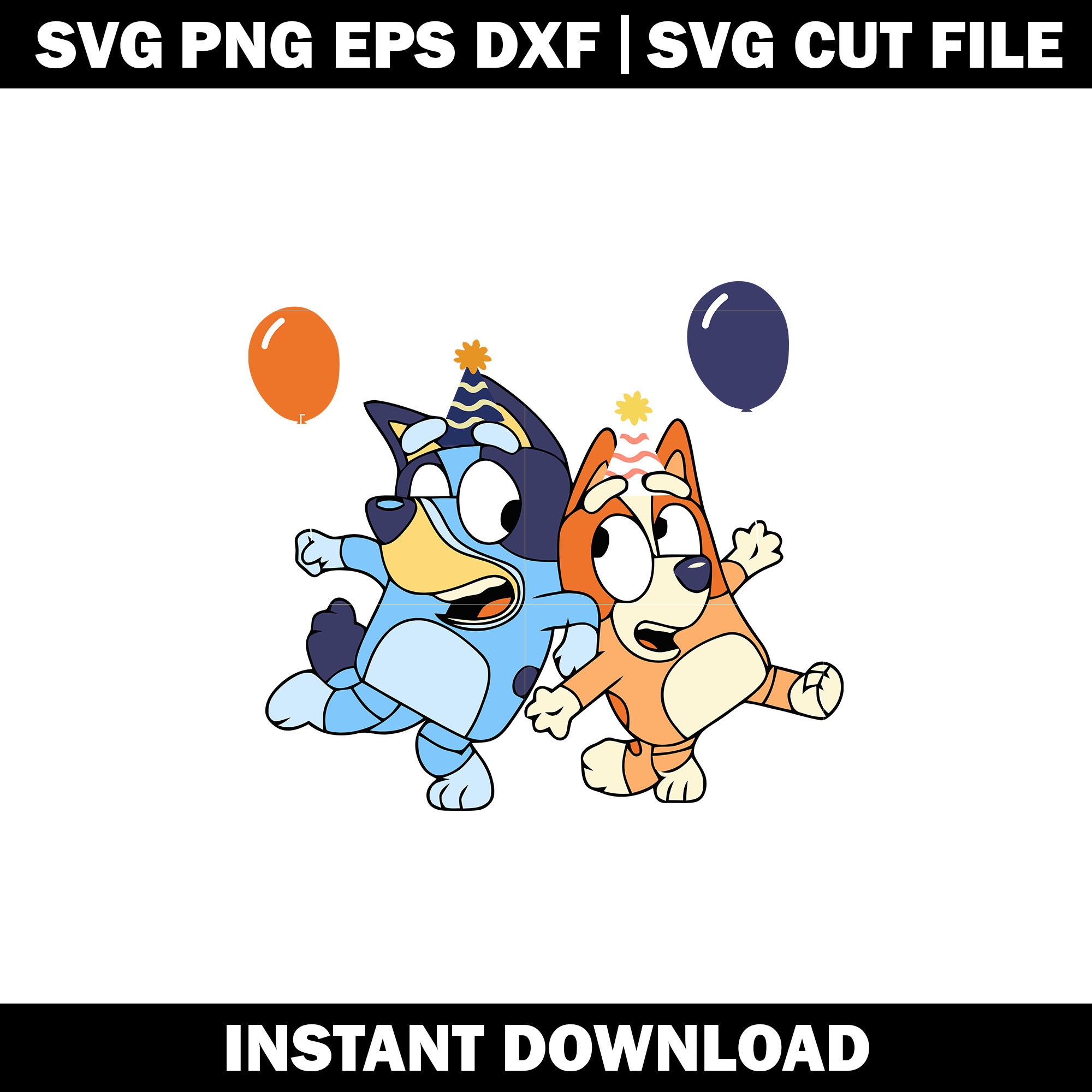 Bluey Dancing with Bingo svg, bluey cartoon svg, logo file s | Inspire ...