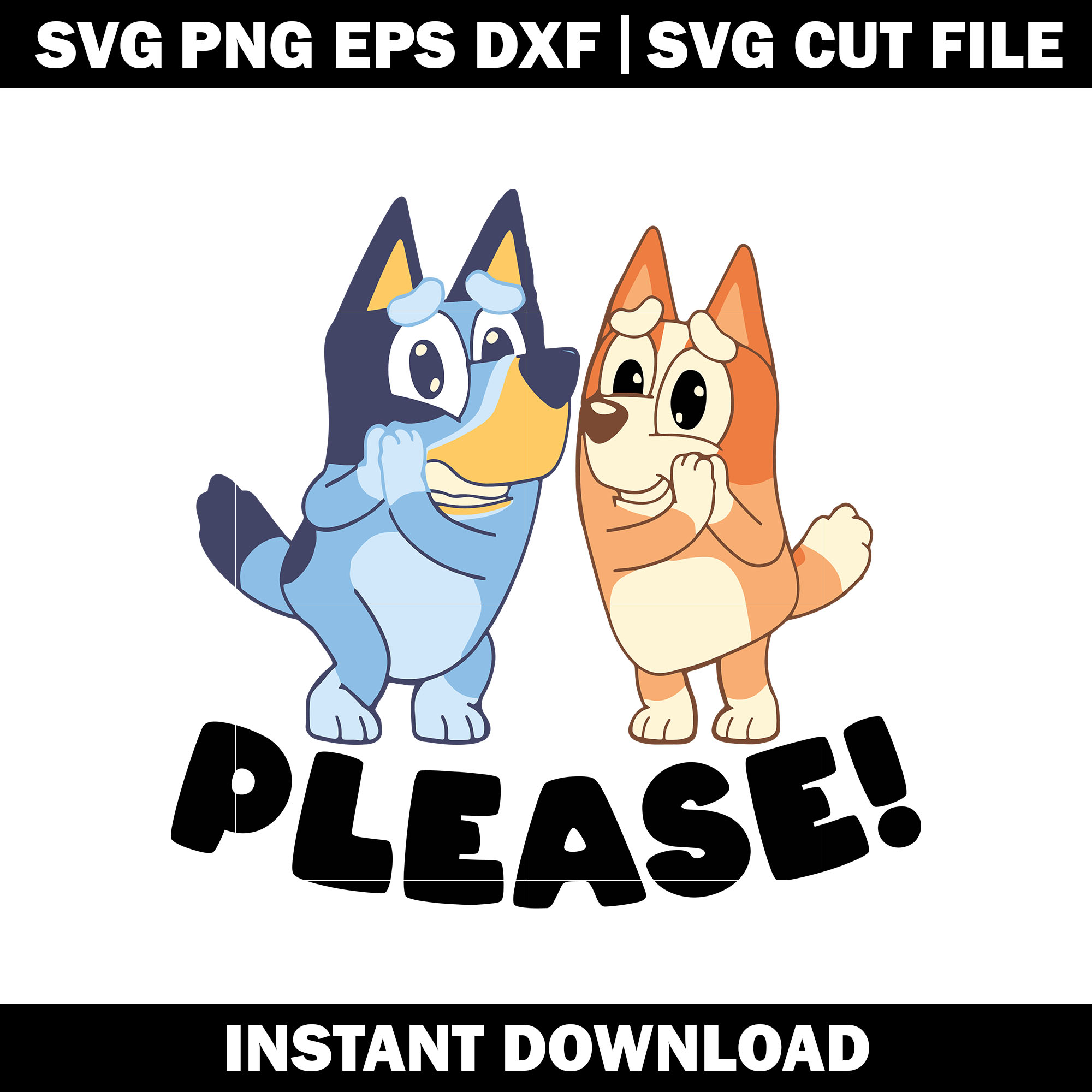 Cute Bluey Bingo Please SVG,luey cartoon svg, logo file svg, | Inspire ...