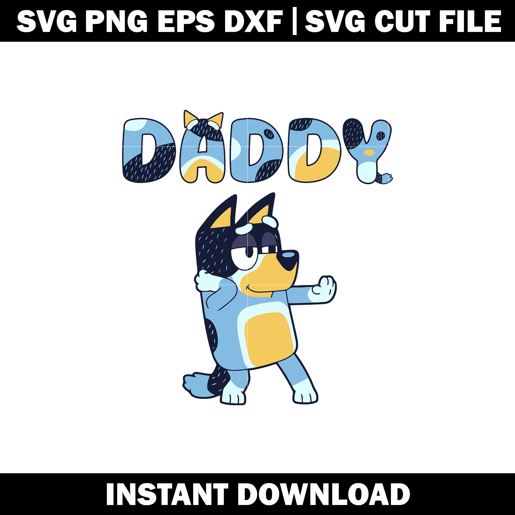 Daddy bluey design svg, Bluey cartoon svg, logo file svg, ca | Inspire Uplift
