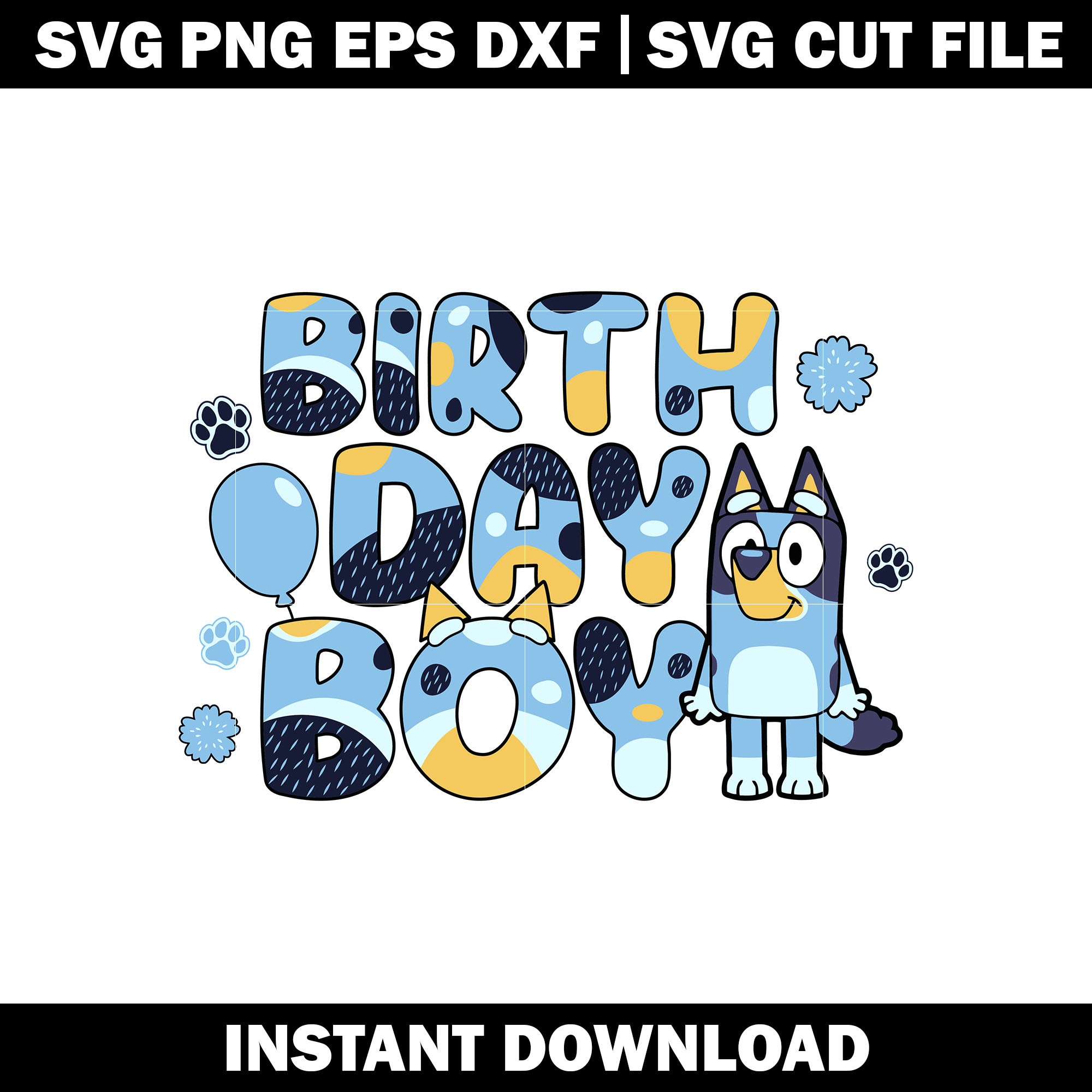 Bluey birthday boy svg, Bluey cartoon svg, logo file svg, ca | Inspire ...