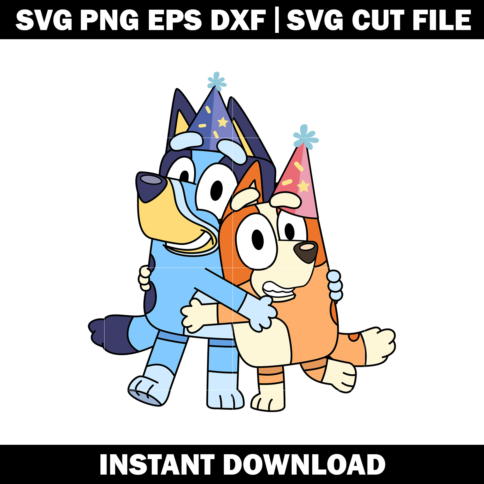 Bluey Family Party svg, Bluey cartoon svg, logo file svg, ca | Inspire ...