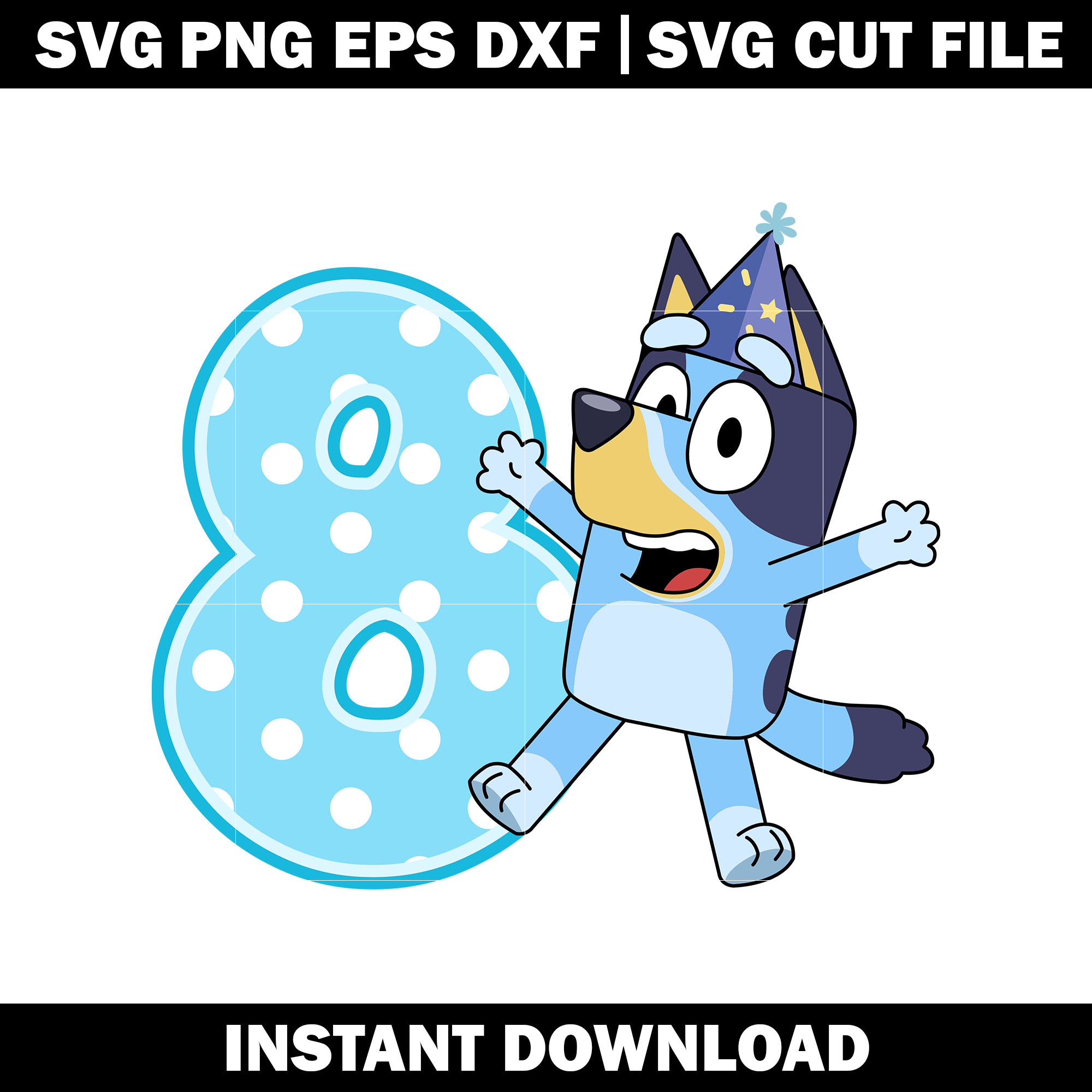 Bluey 8th christine heeler svg, Bluey cartoon svg, logo file | Inspire ...