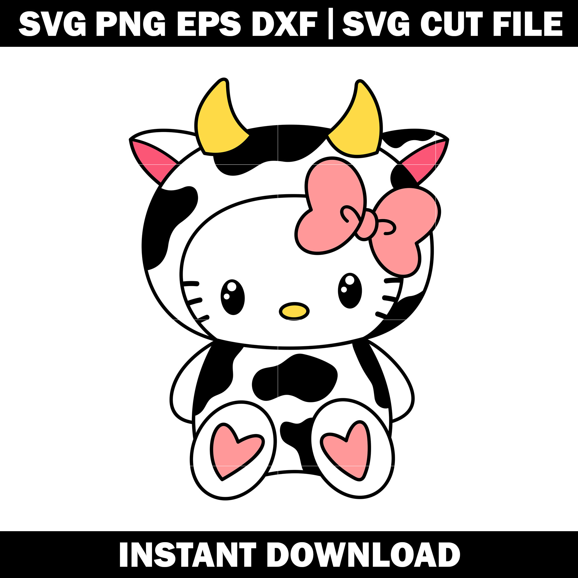 Hello Kitty Cow svg, Bluey cartoon svg, logo file svg, carto - Inspire ...
