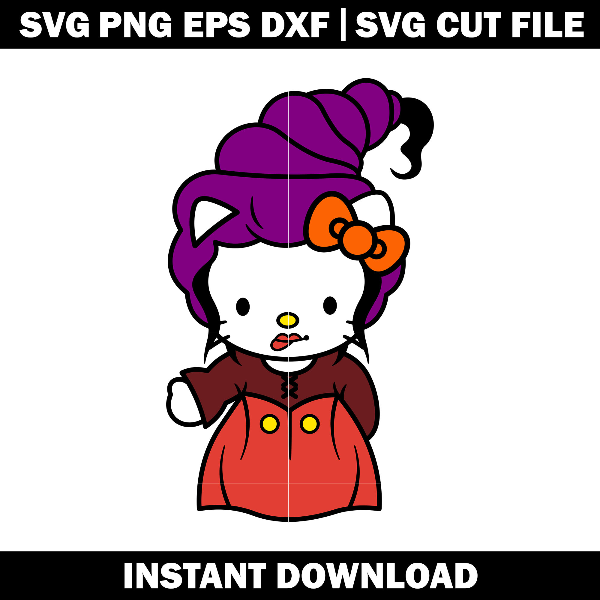 Hello Kitty Mary Sanderson svg, Bluey cartoon svg, logo file - Inspire ...