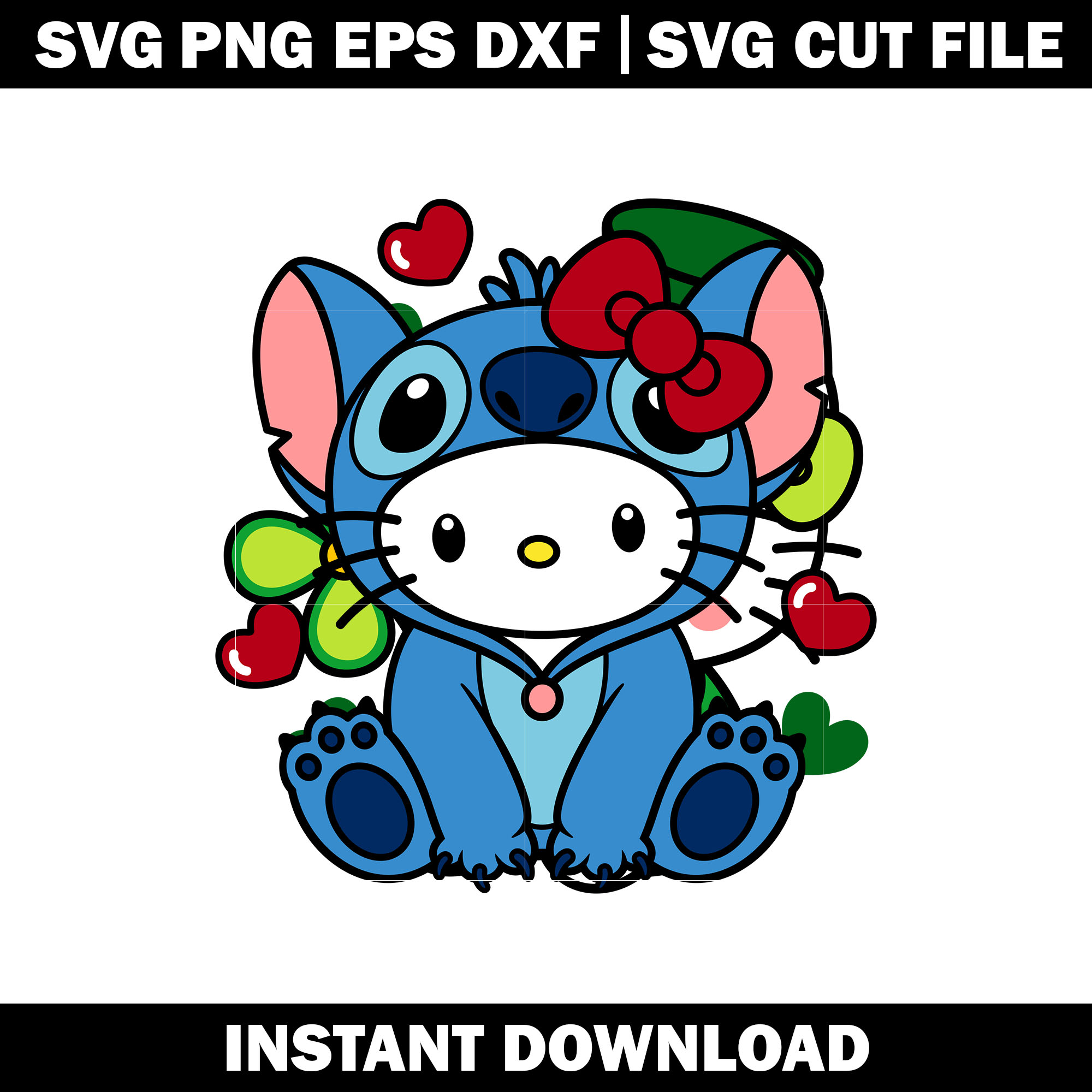 Hello Kitty Stitch svg, Bluey cartoon svg, logo file svg, ca | Inspire ...